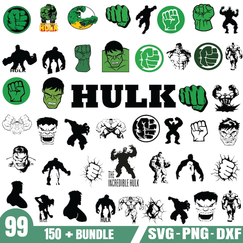 Hulk Svg Bundle PNG-SVG-DXF - Etsy