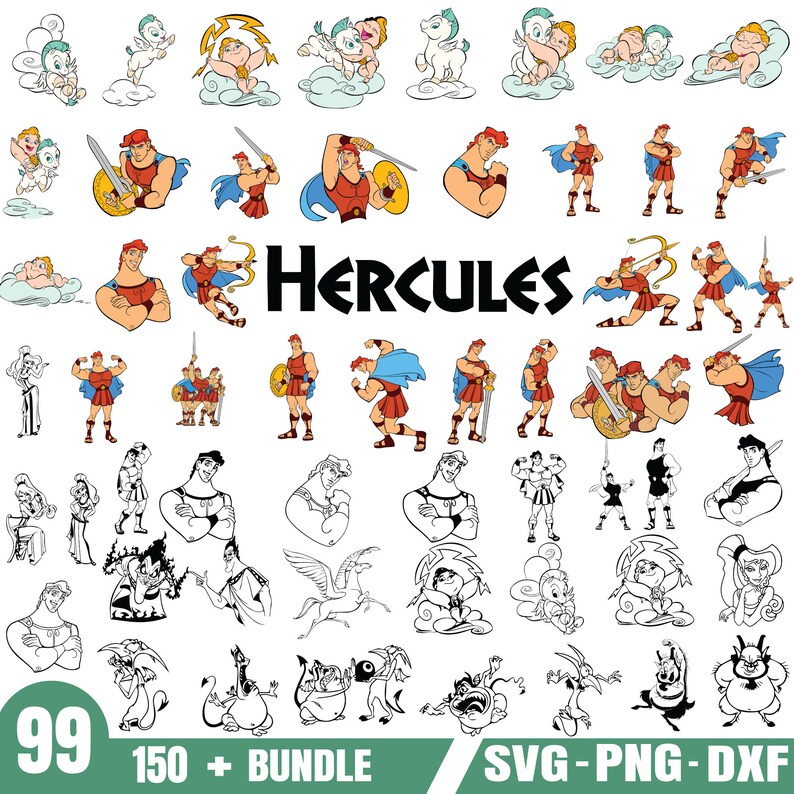 Hercules Svg Bundle- PNG-SVG-DXF - Etsy
