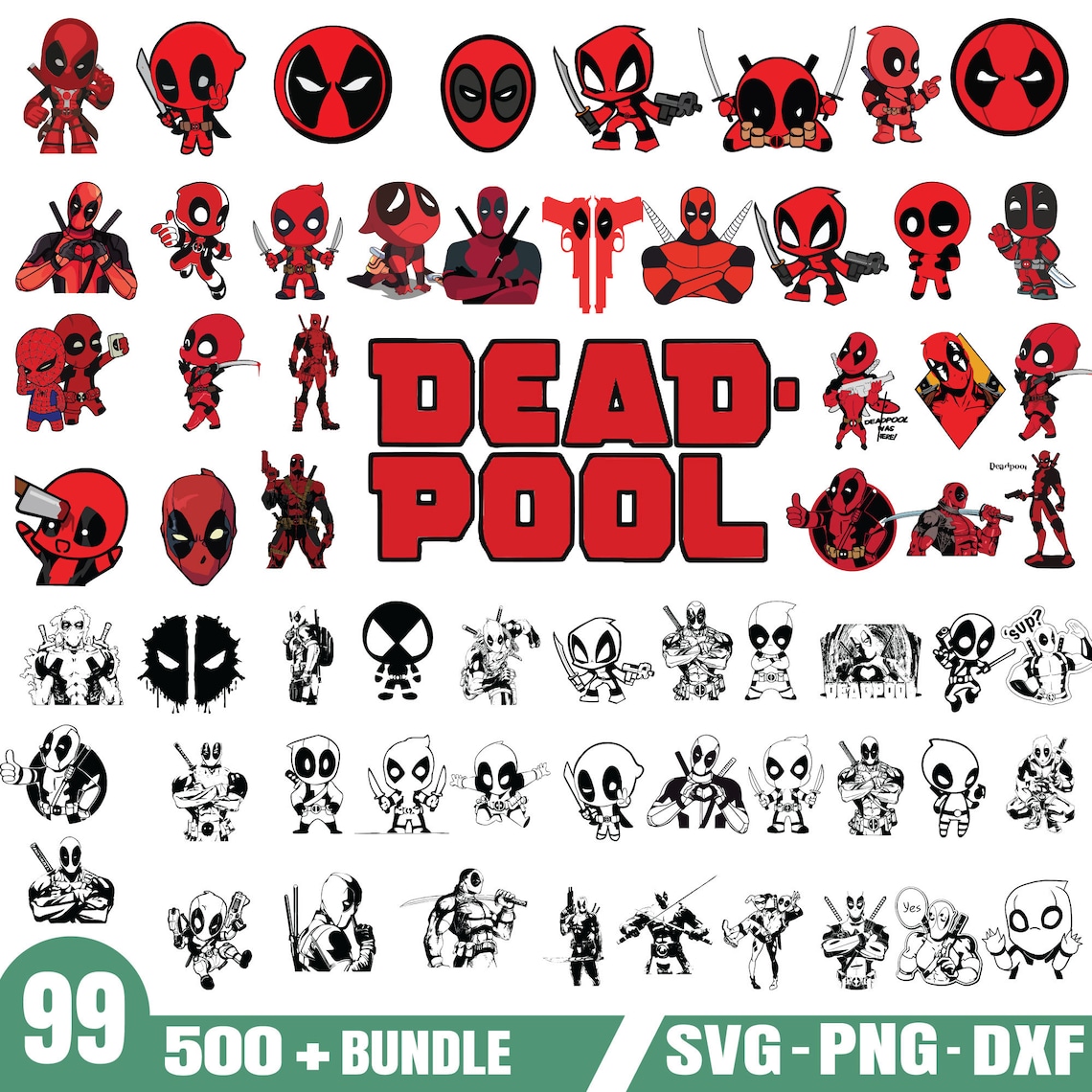 Deadpool Svg Bundle-png-svg-dxf - Etsy