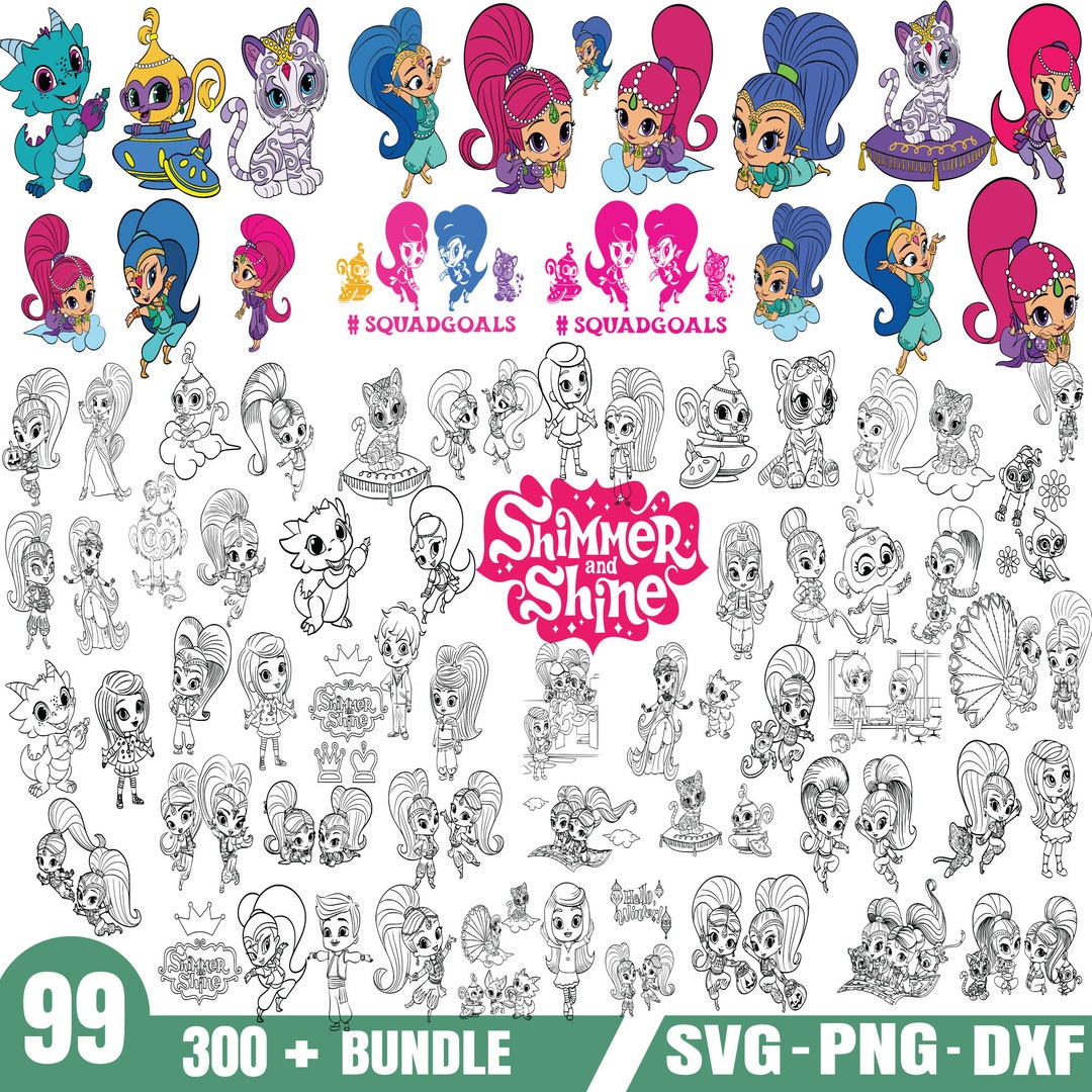 Shimmer and Shine Svg Bundle- PNG-SVG-DXF - Etsy