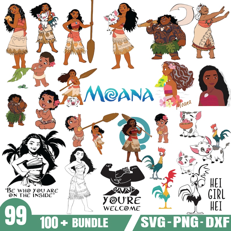 Moana Svg Bundle- PNG-SVG-DXF - Etsy