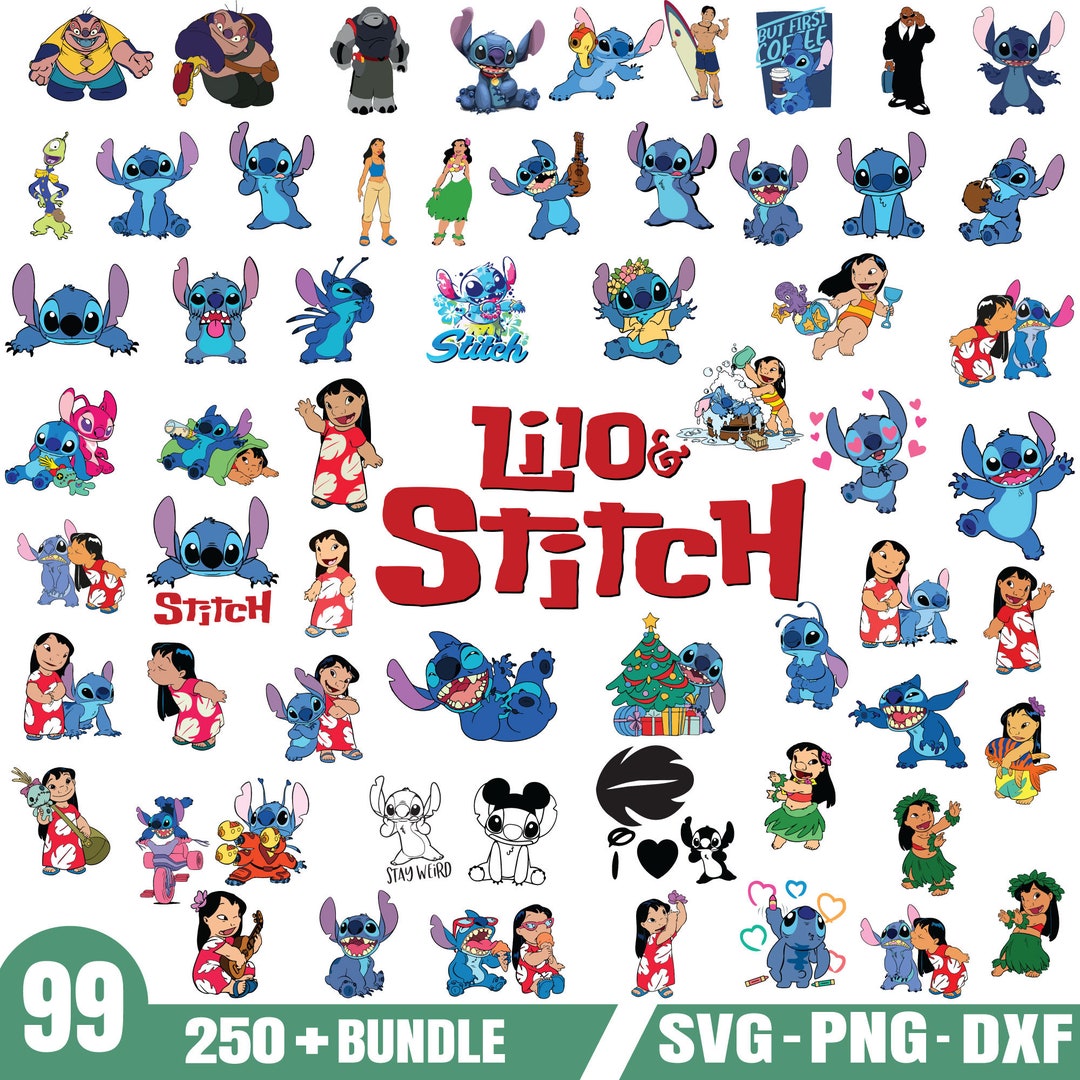 Lilo and Stick Svg Bundle- PNG-SVG-DXF - Etsy
