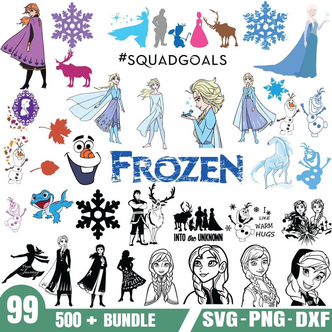 Frozen Svg Bundle- PNG-SVG-DXF - Etsy