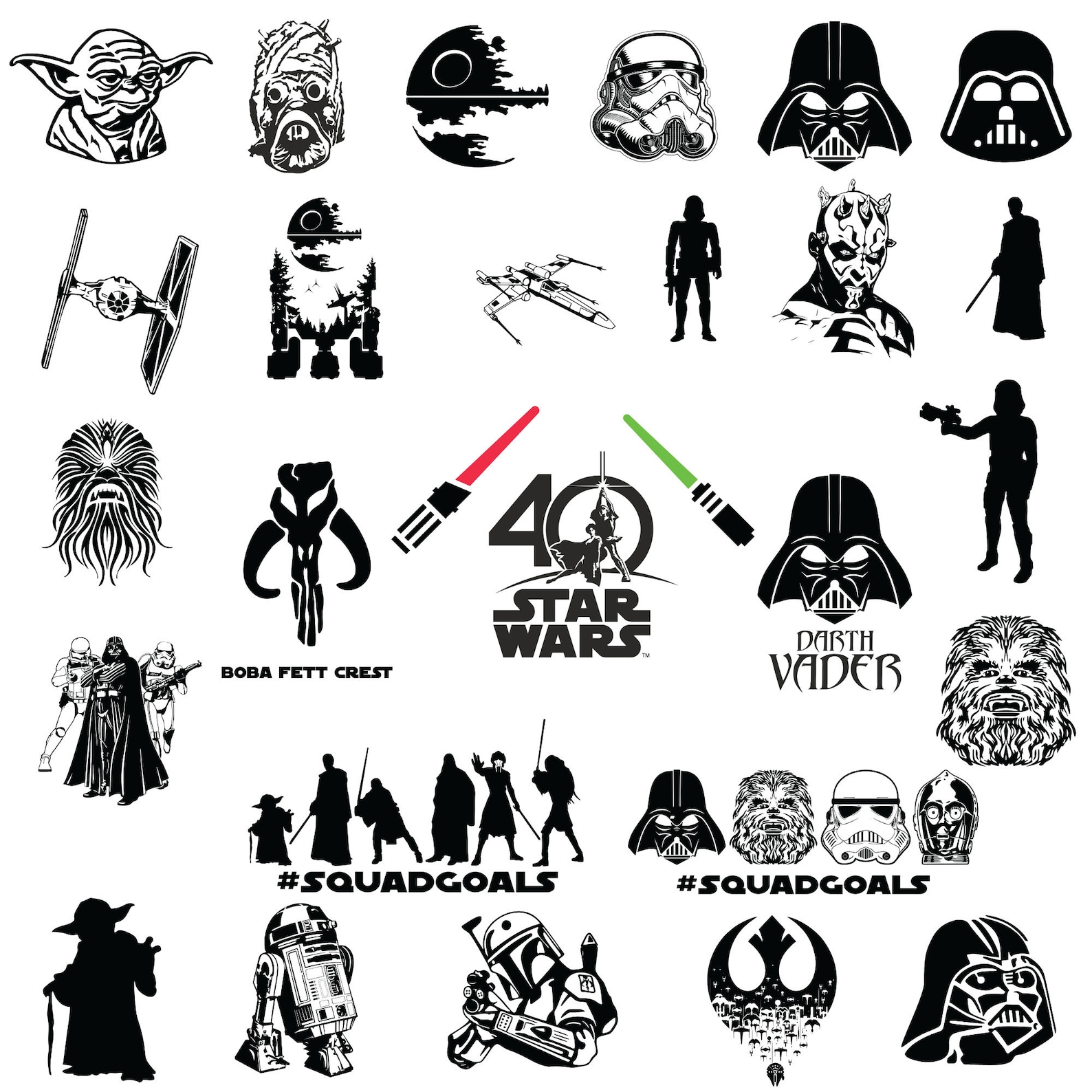 Star Wars Svg Bundle- PNG-SVG-DXF - Etsy