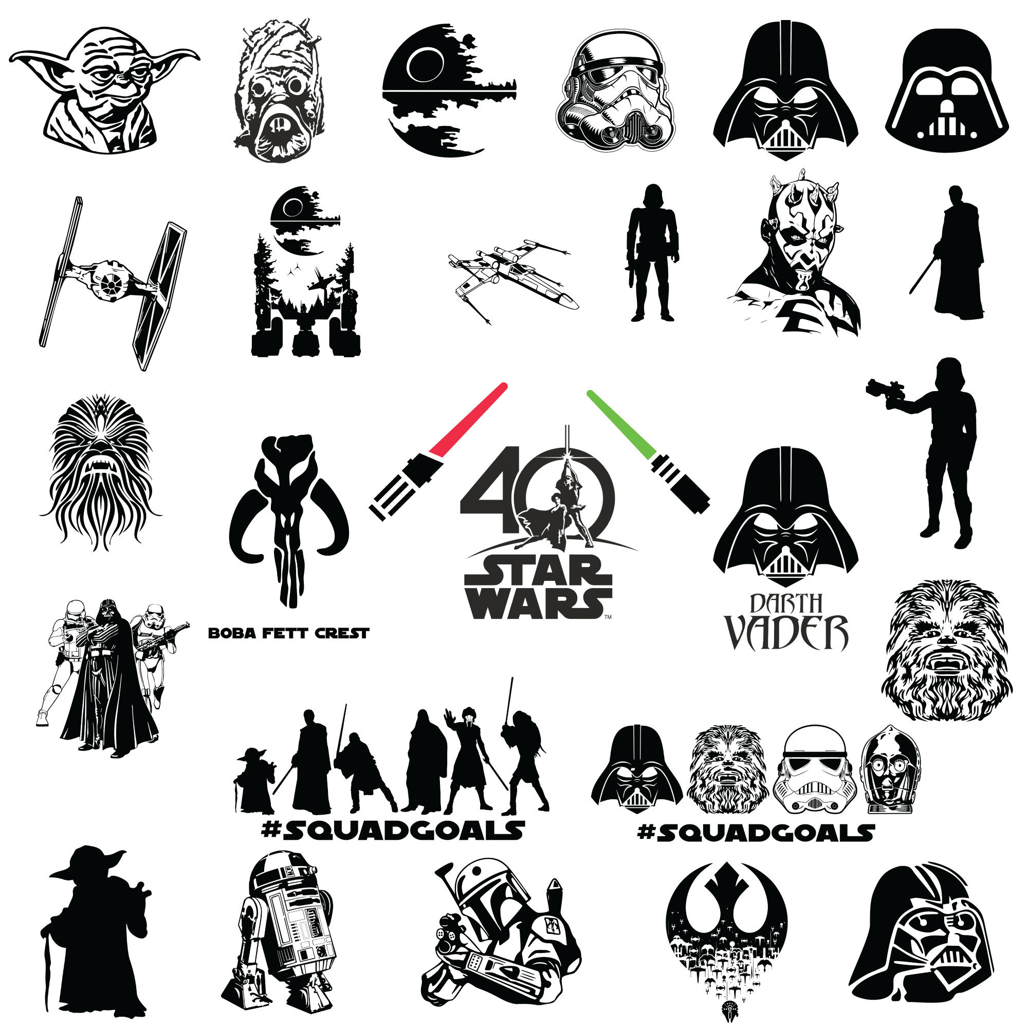 Star Wars Svg Bundle- PNG-SVG-DXF - Etsy Canada