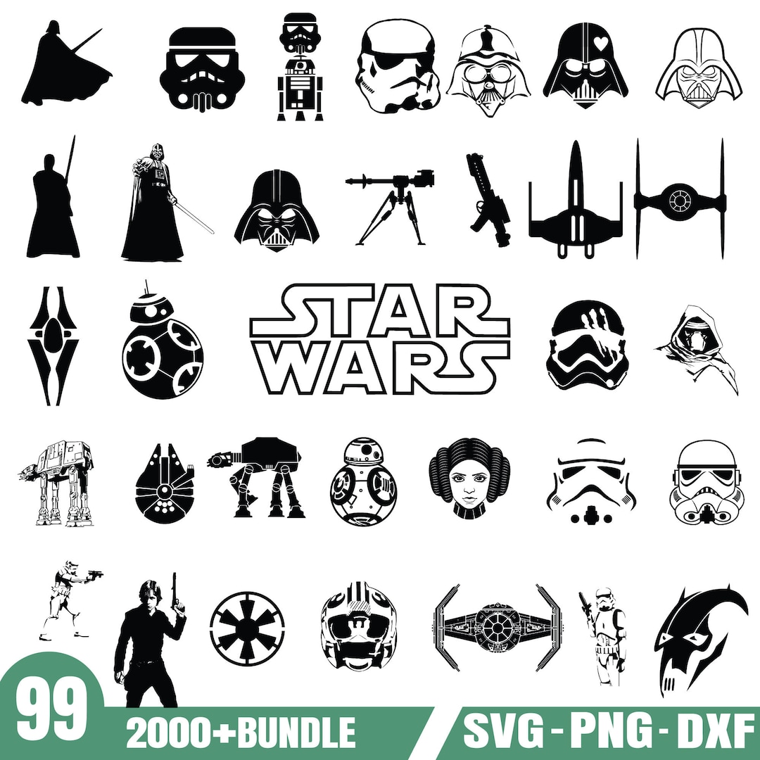 Star Wars Svg Bundle- PNG-SVG-DXF - Etsy Star Wars Svg Bundle- PNG-SVG-DXF - Etsy