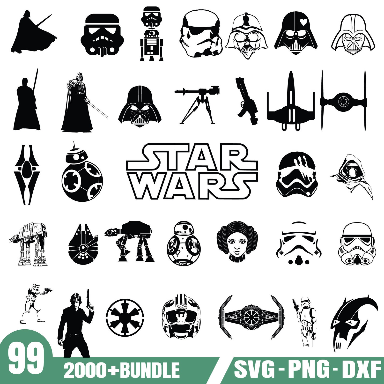 Star Wars Svg Bundle PNG-SVG-DXF - Etsy Australia