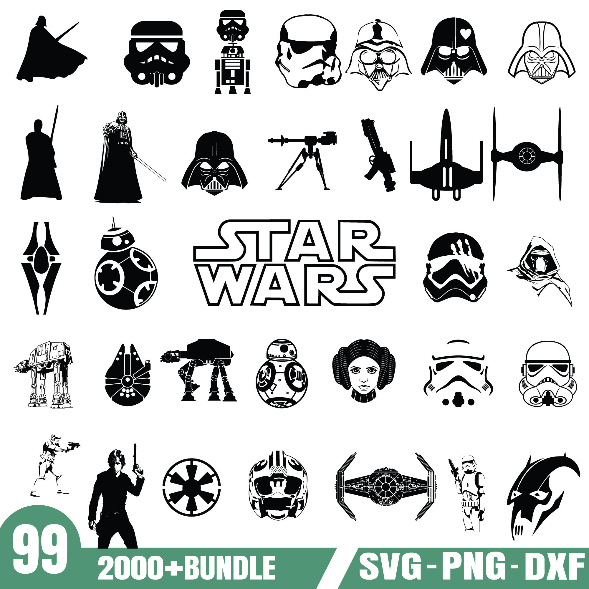 Star Wars Svg Bundle PNG-SVG-DXF - Etsy Australia