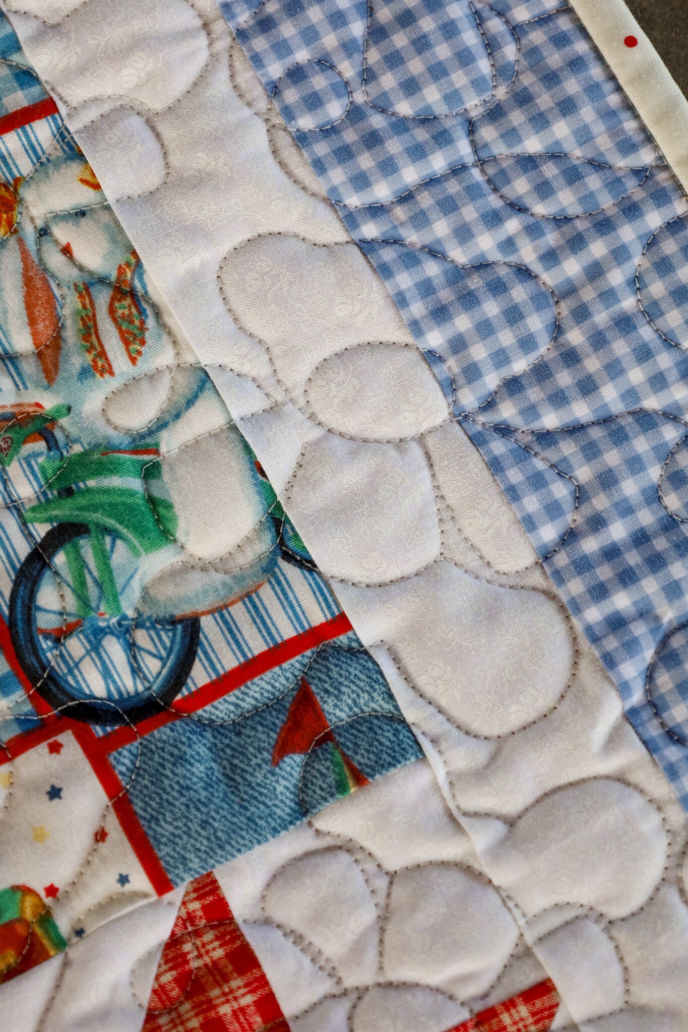 Blue Jean Teddy Bear Baby Quilt Vintage Looking Baby Quilt Teddy Bears ...