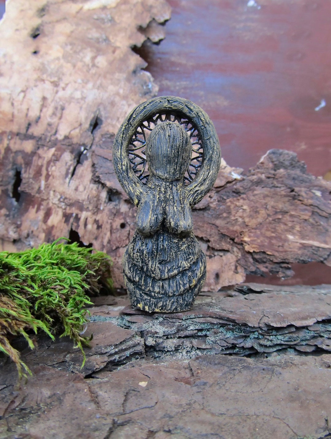 Sun Goddess Figurine Sun Deities Litha Altar Sol Statue Sunna Fertility ...