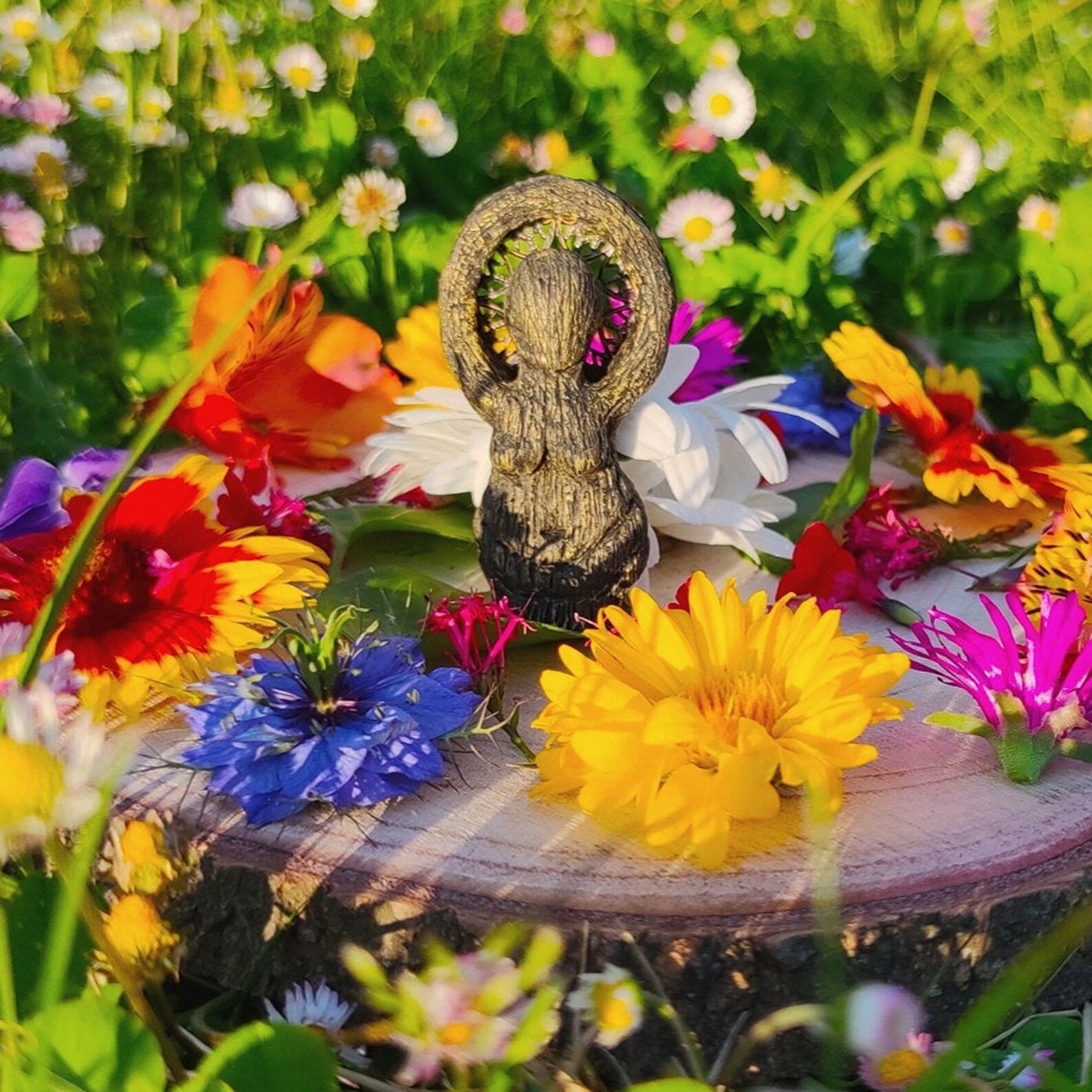 Sun Goddess Figurine Sun Deities Litha Altar Sol Statue Sunna Fertility ...