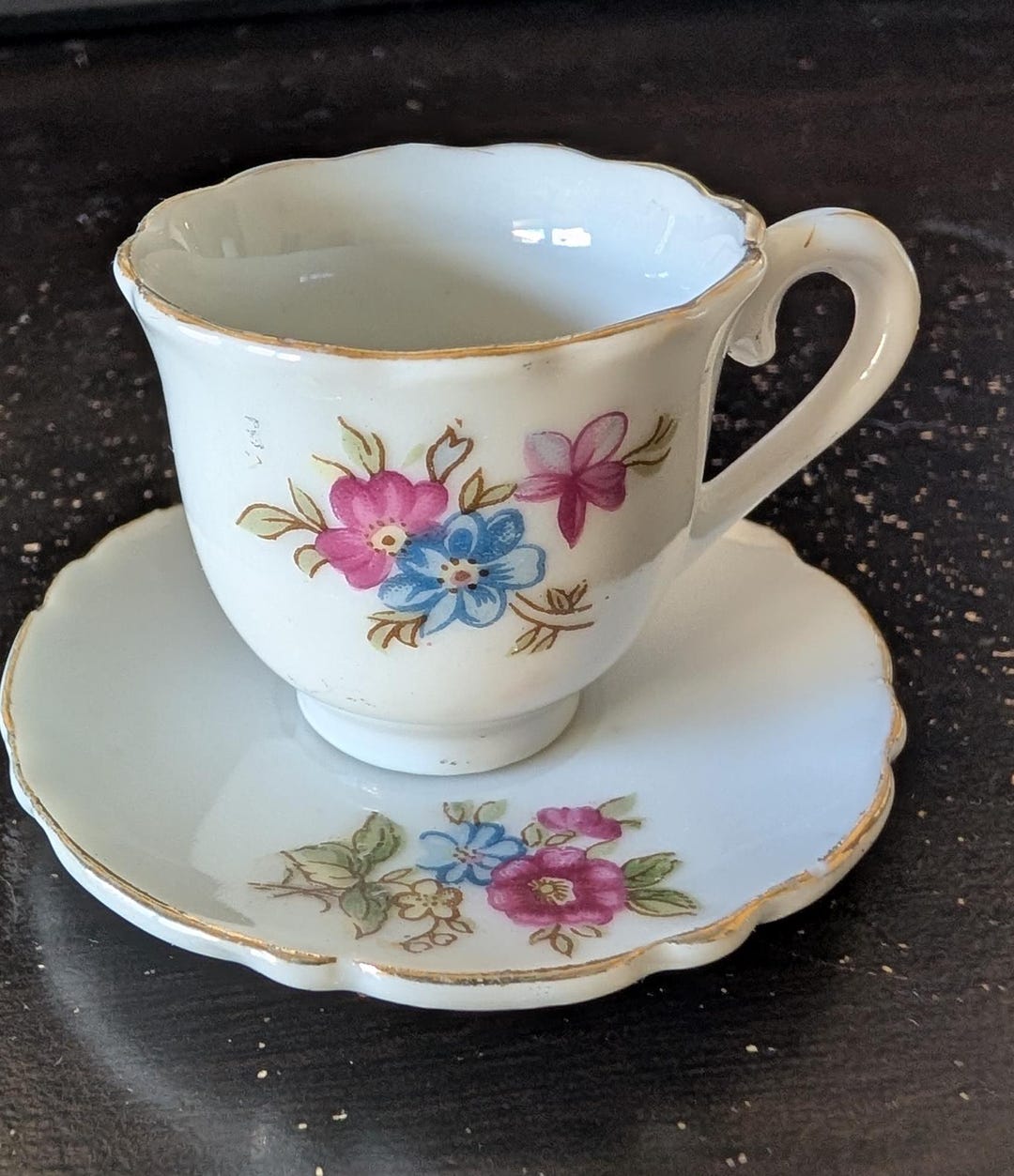 Miniature Porcelain Cup and Saucer - Etsy