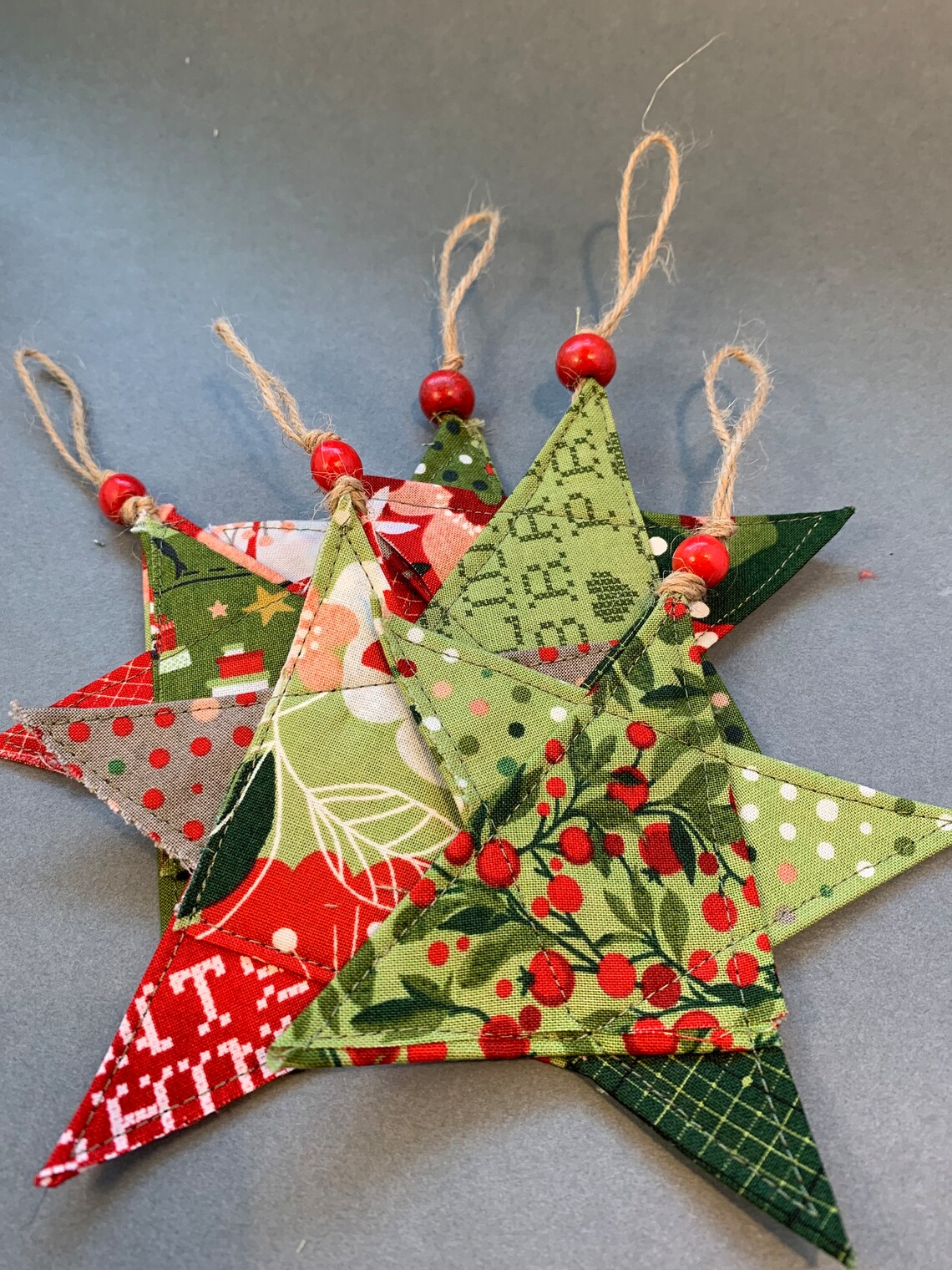 Christmas Star Decoration (set of 3) - Etsy