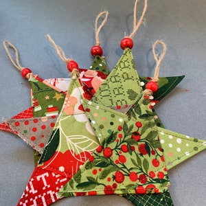 Christmas Star Decoration (set of 3) - Etsy