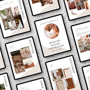 Wedding Design Mood Board Template With Bonus PDF Guide | Canva ...