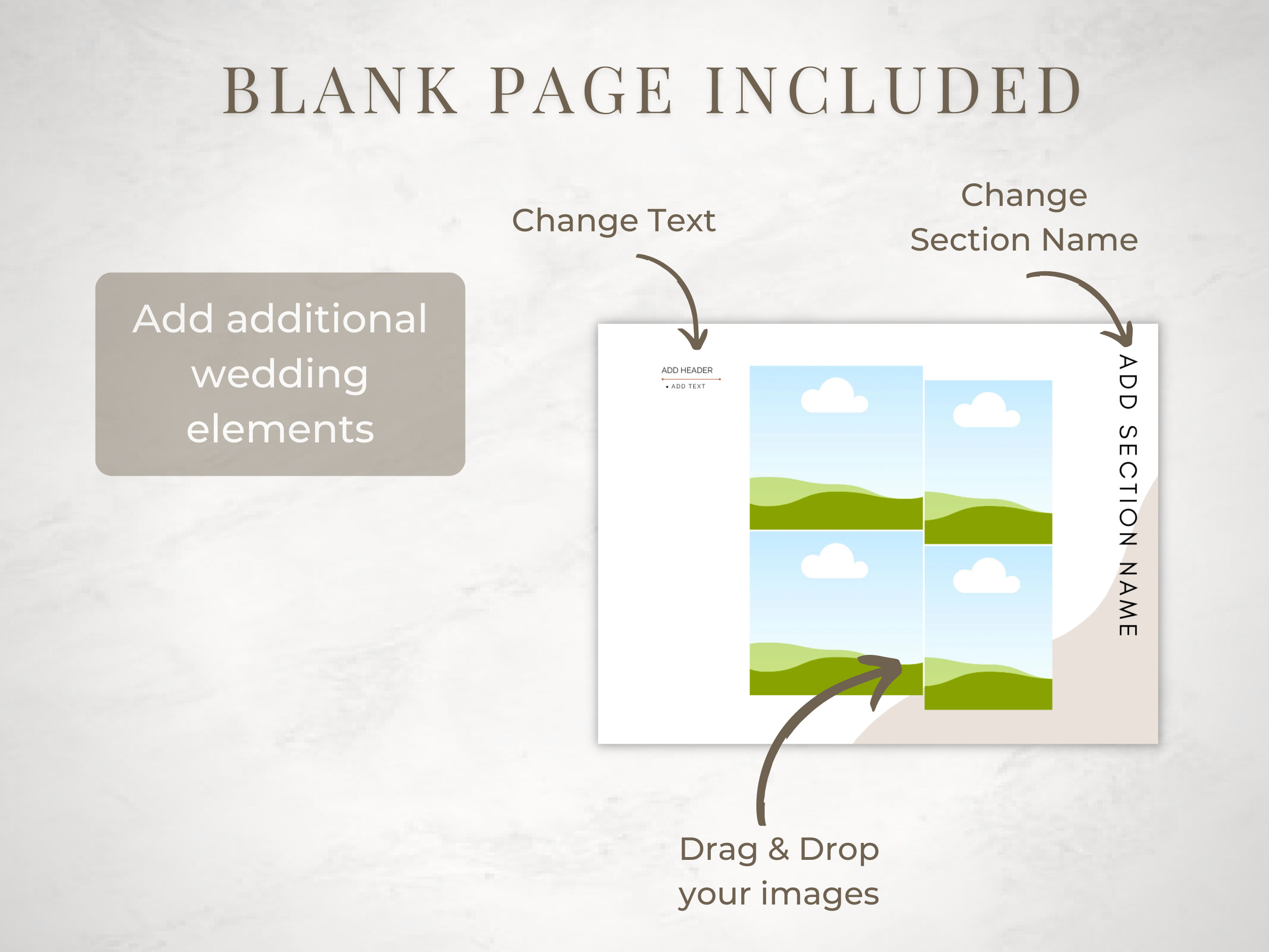 Wedding Design Mood Board Presentation Template With Bonus PDF Guide | Canva Editable Template ...