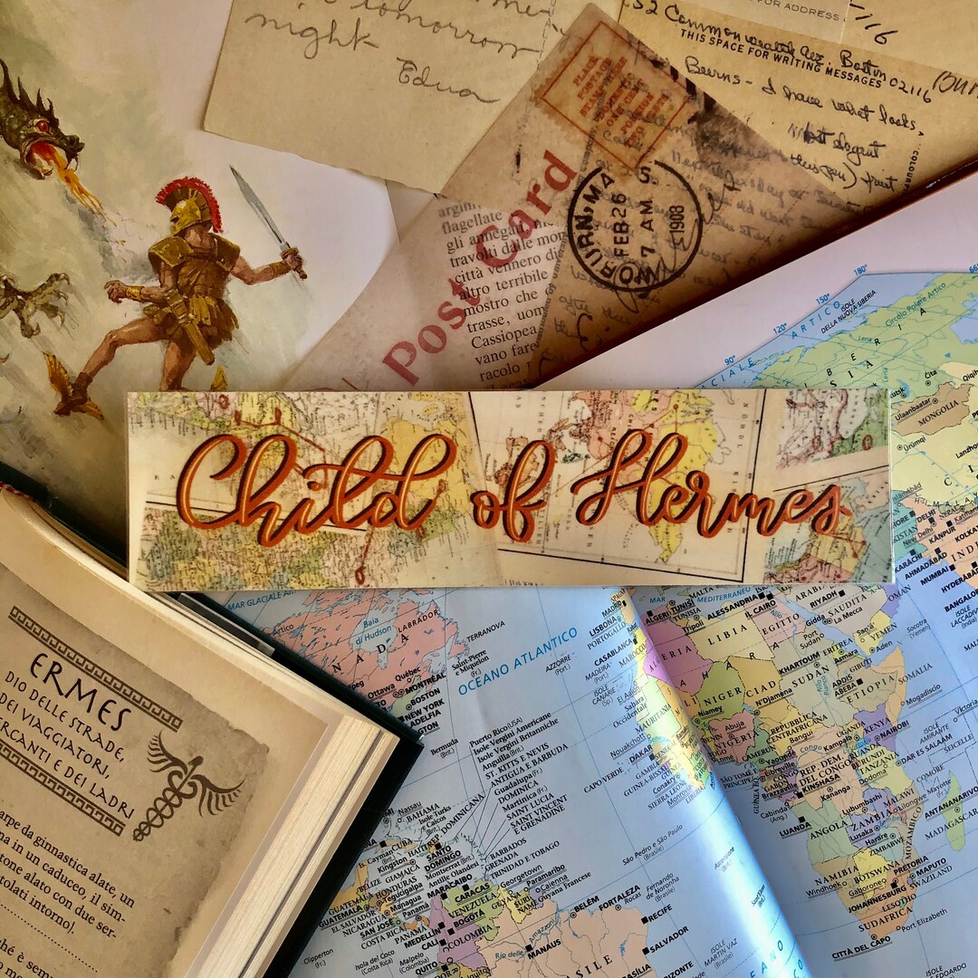 Child of Hermes Bookmark, Percy Jackson Bookmark, Personalised Bookmark ...