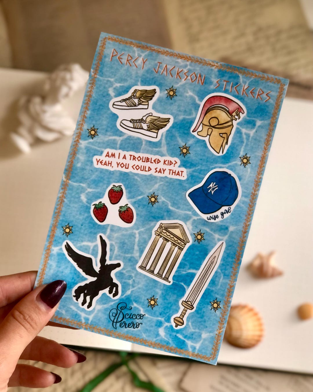 Percy Jackson and the Olympians Sticker Sheet, Percy Jackson Stickers ...