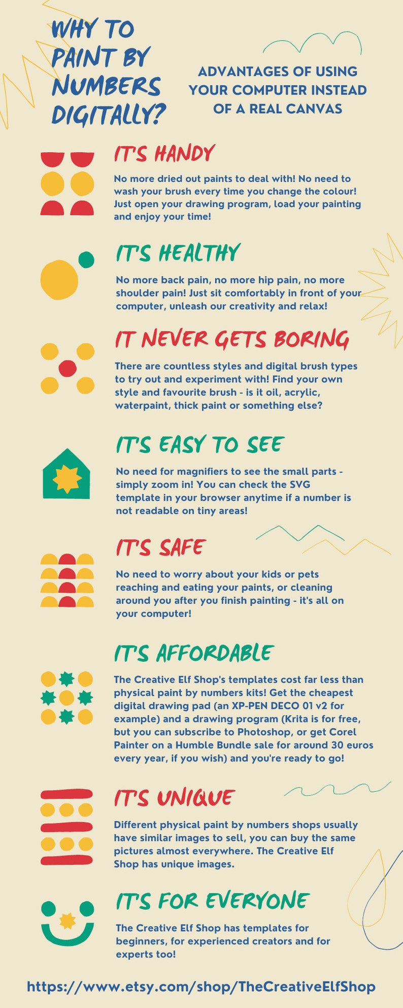 Paint by Numbers for Krita, Photoshop, Corel Painter - Cookie Santa ...