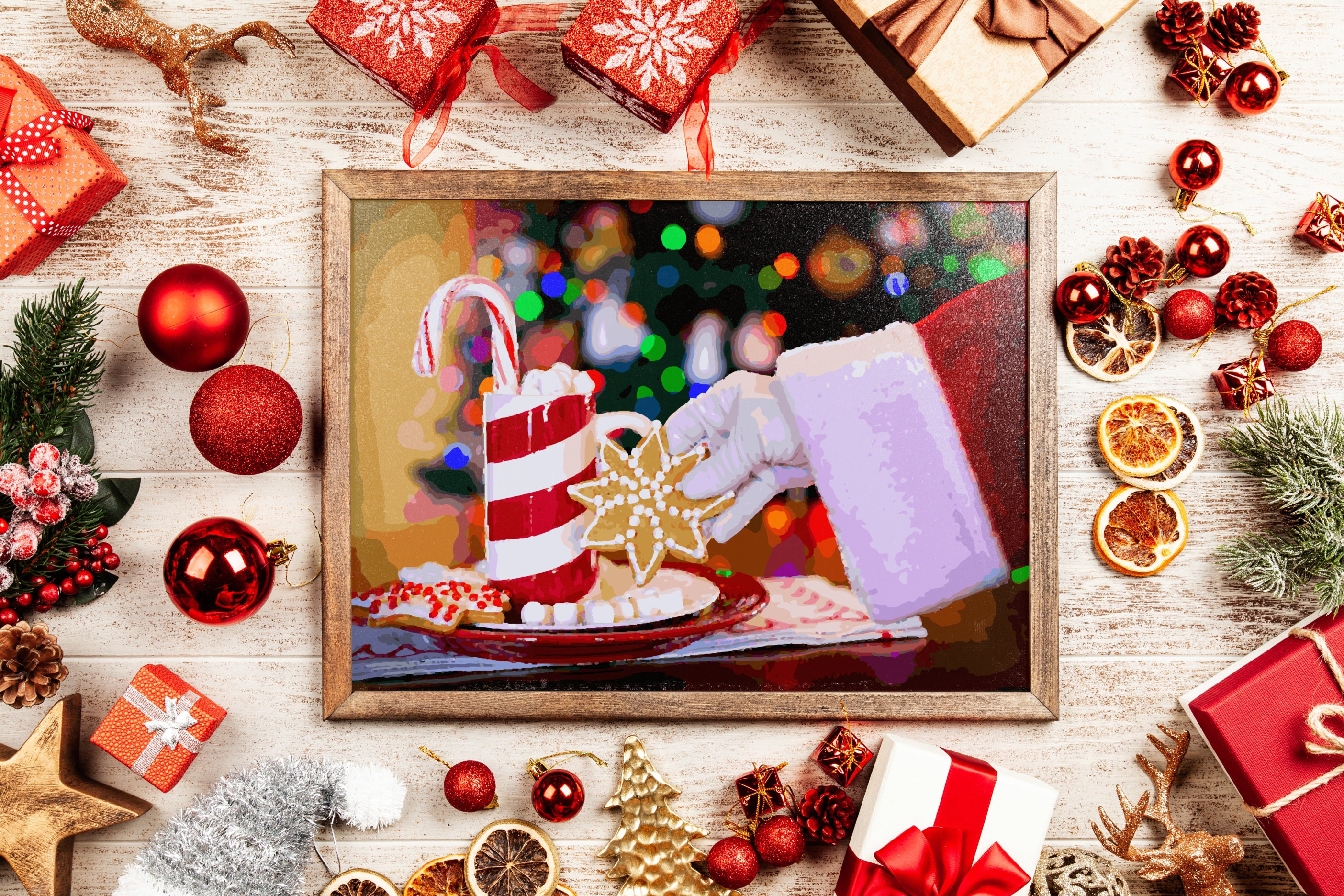 Paint by Numbers for Krita, Photoshop, Corel Painter - Cookie Santa ...