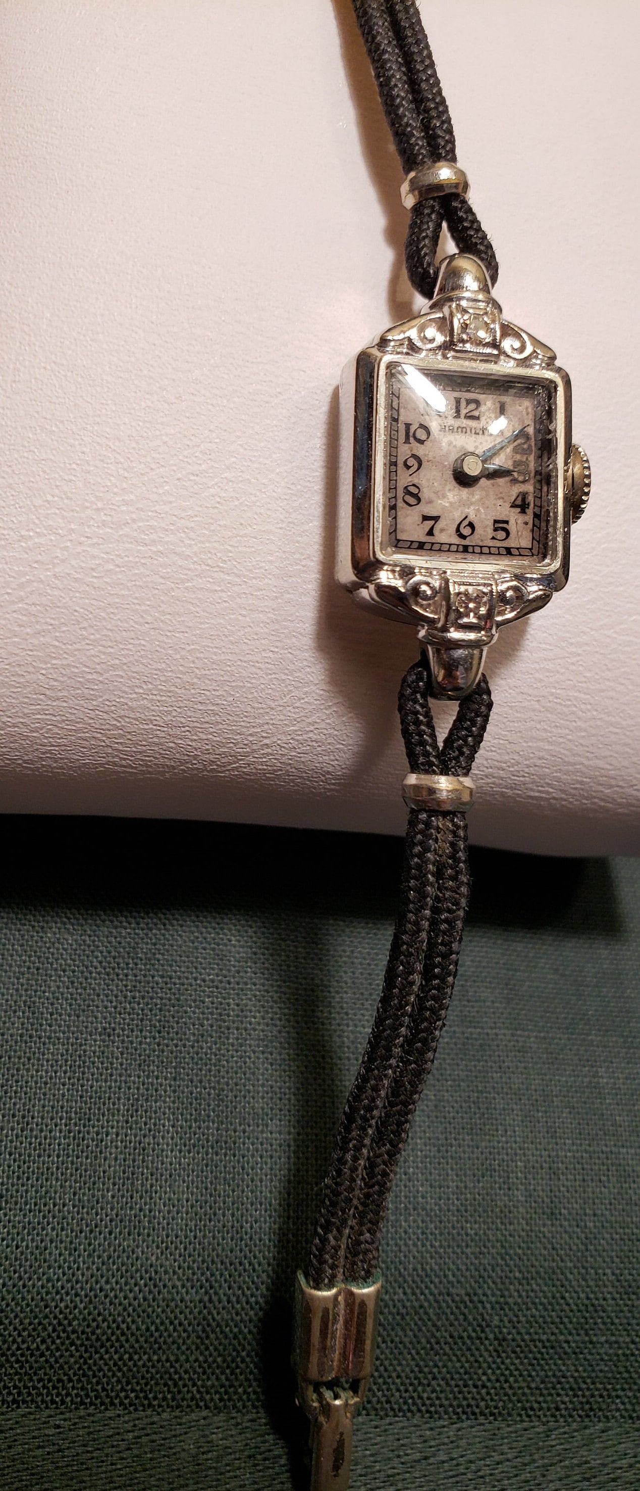 Vintage 14KT Gold & Diamonds 1930's Hamilton Ladies Wrist Watch With ...