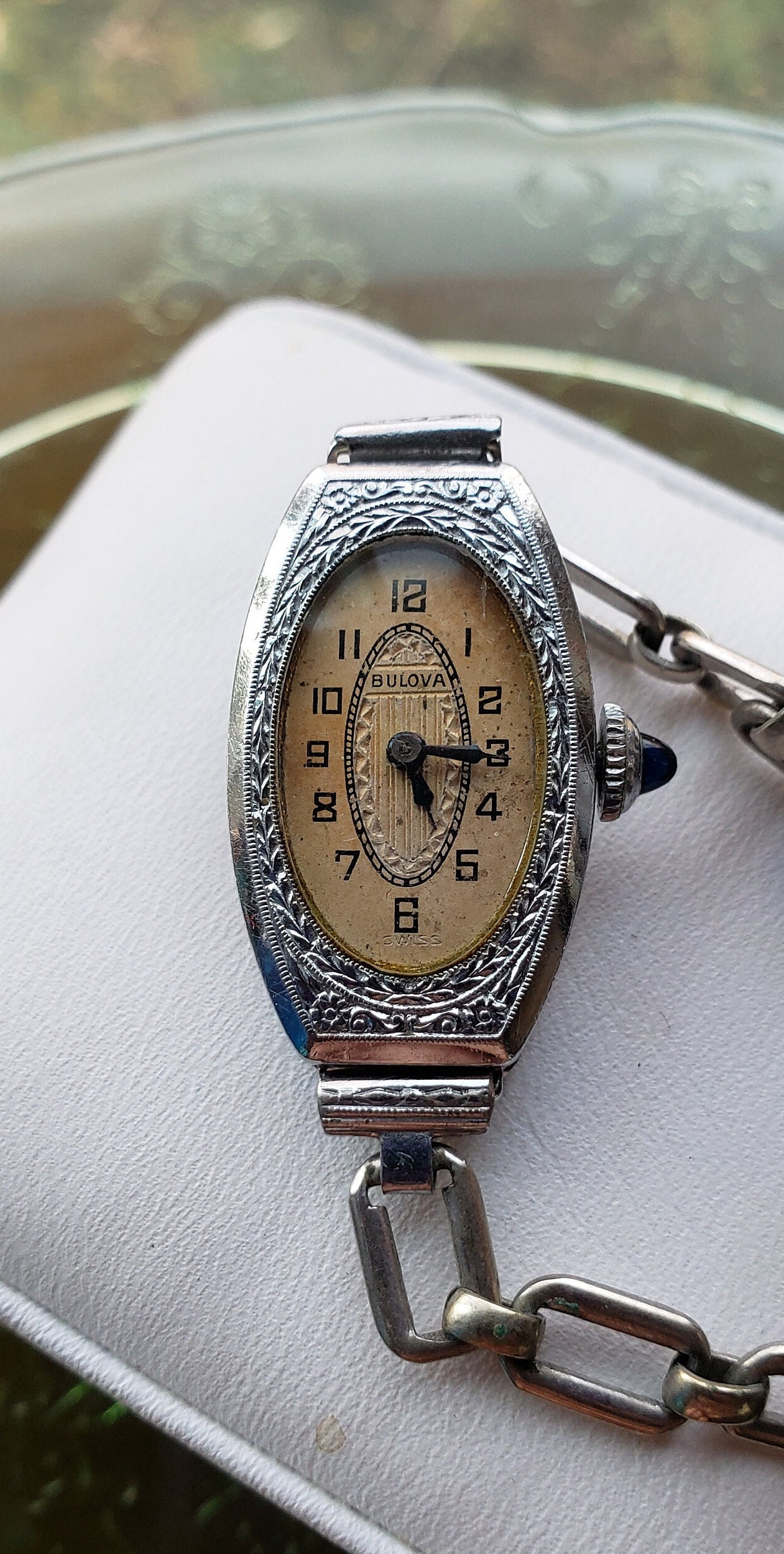 Vintage 1931 Bulova Art-deco Ladies Wrist Watch With Blue - Etsy