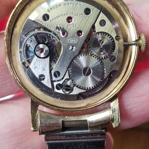 RARE Vintage 1960's "james Bond" Gruen Precision Cal 510 10K Gold Men's ...