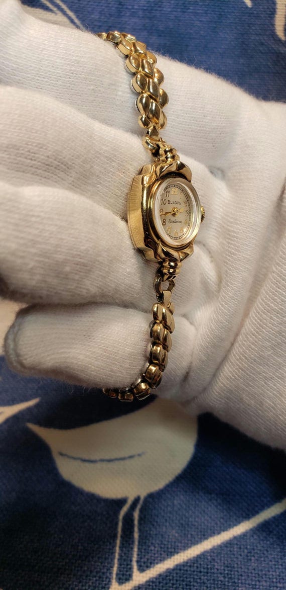 Vintage 10K Gold 1940's Bulova Excellence Dainty Ladi… - Gem