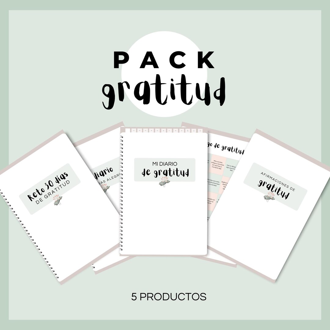 Pack de gratitude, journal de gratitude numérique, défi de 30 jours ...
