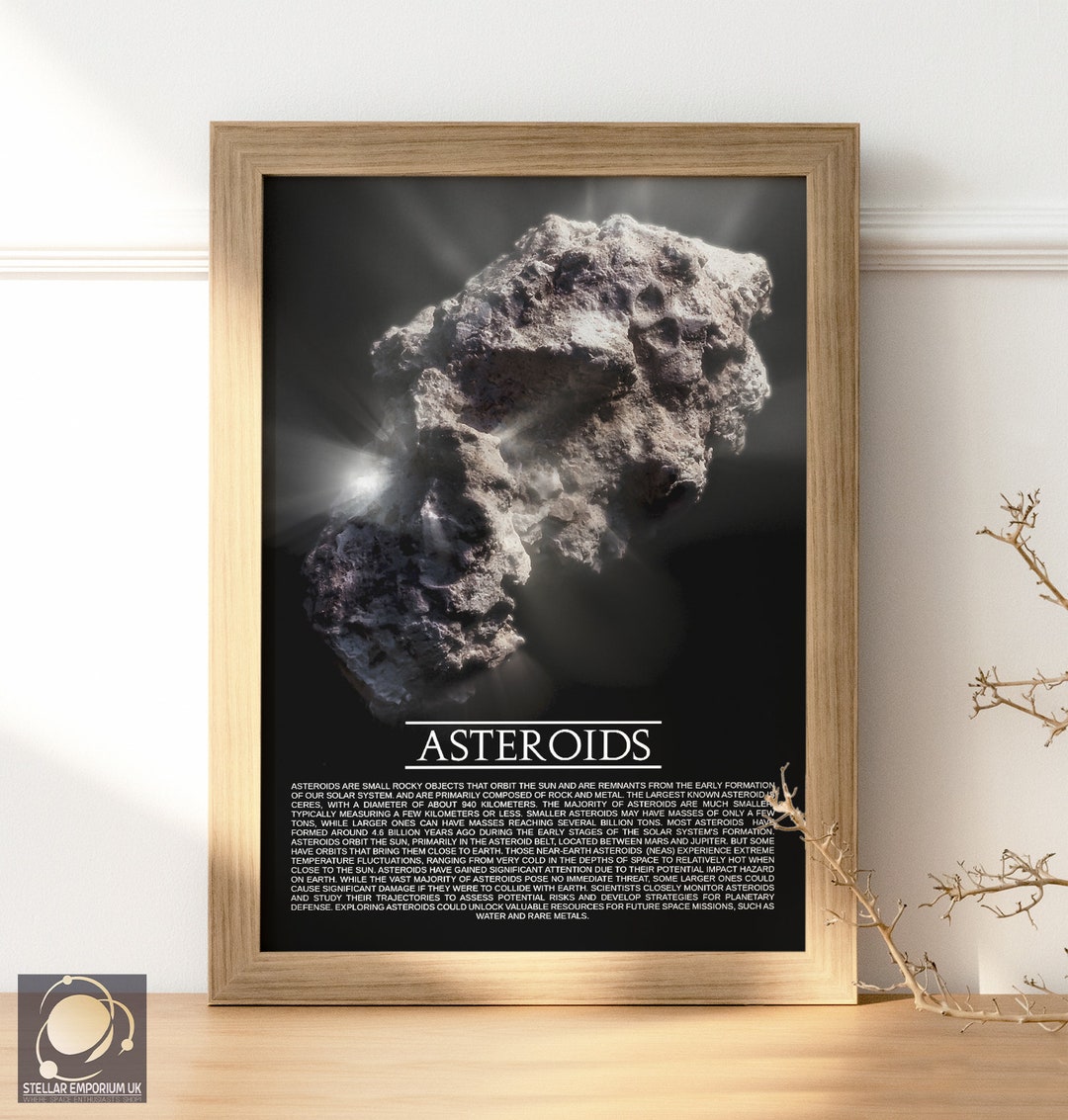 ASTEROID Poster, Educational Space Poster, Astronomy Gifts, NASA Poster ...