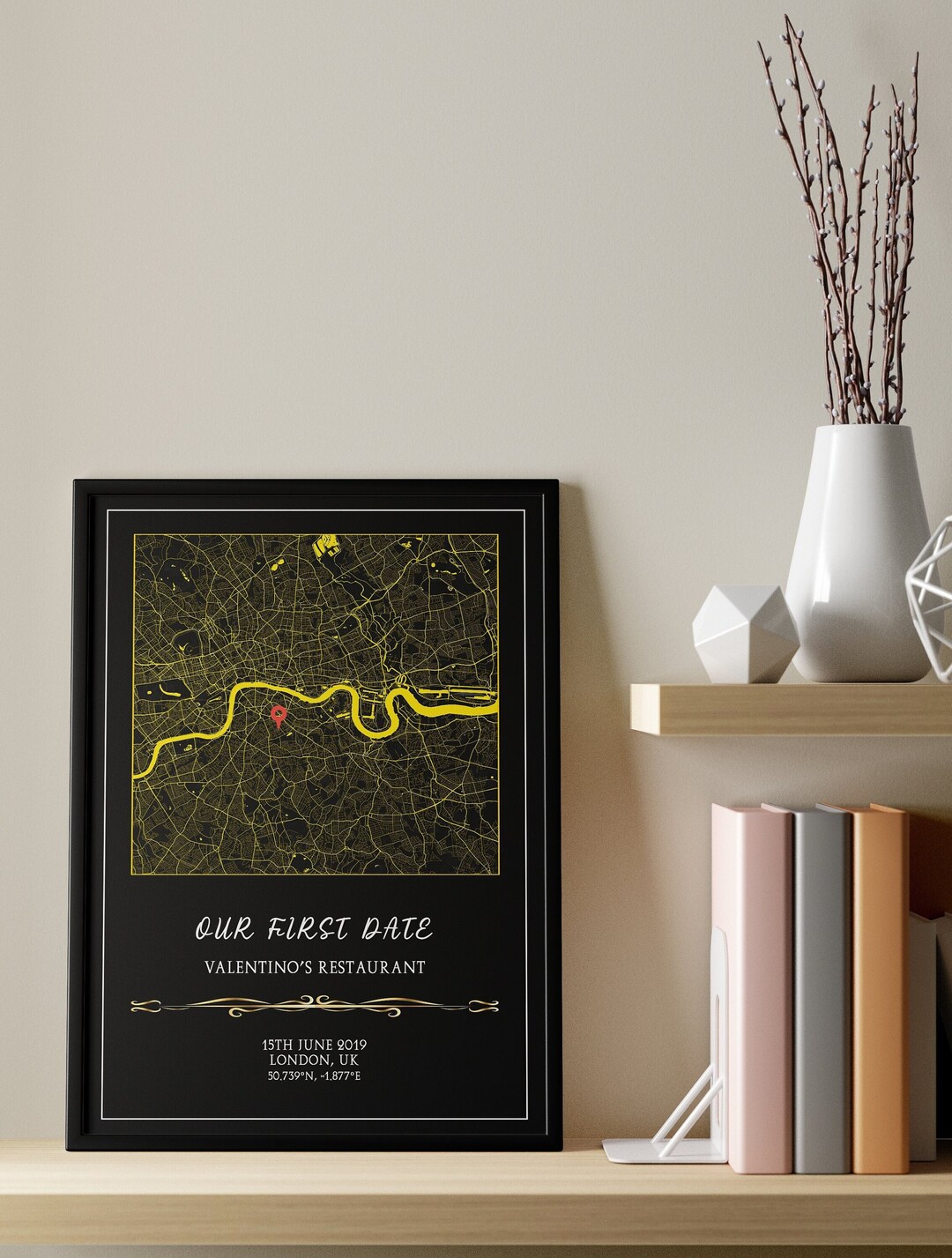 Personalised Map Prints, Custom Map Poster, Custom Map Gift, Any ...