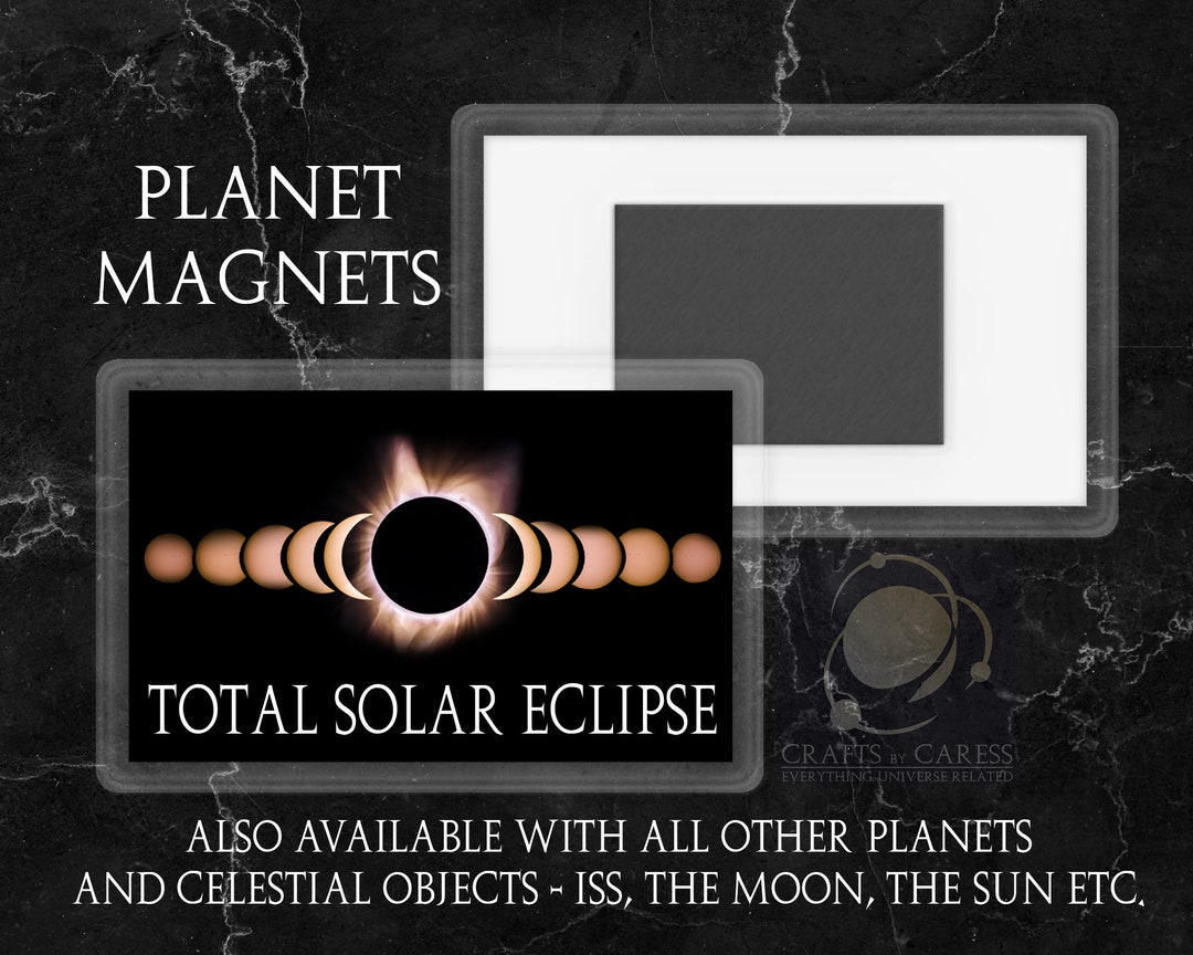 SOLAR ECLIPSE Fridge Magnet, Space Magnet, Galaxy Magnet, Astronomy ...