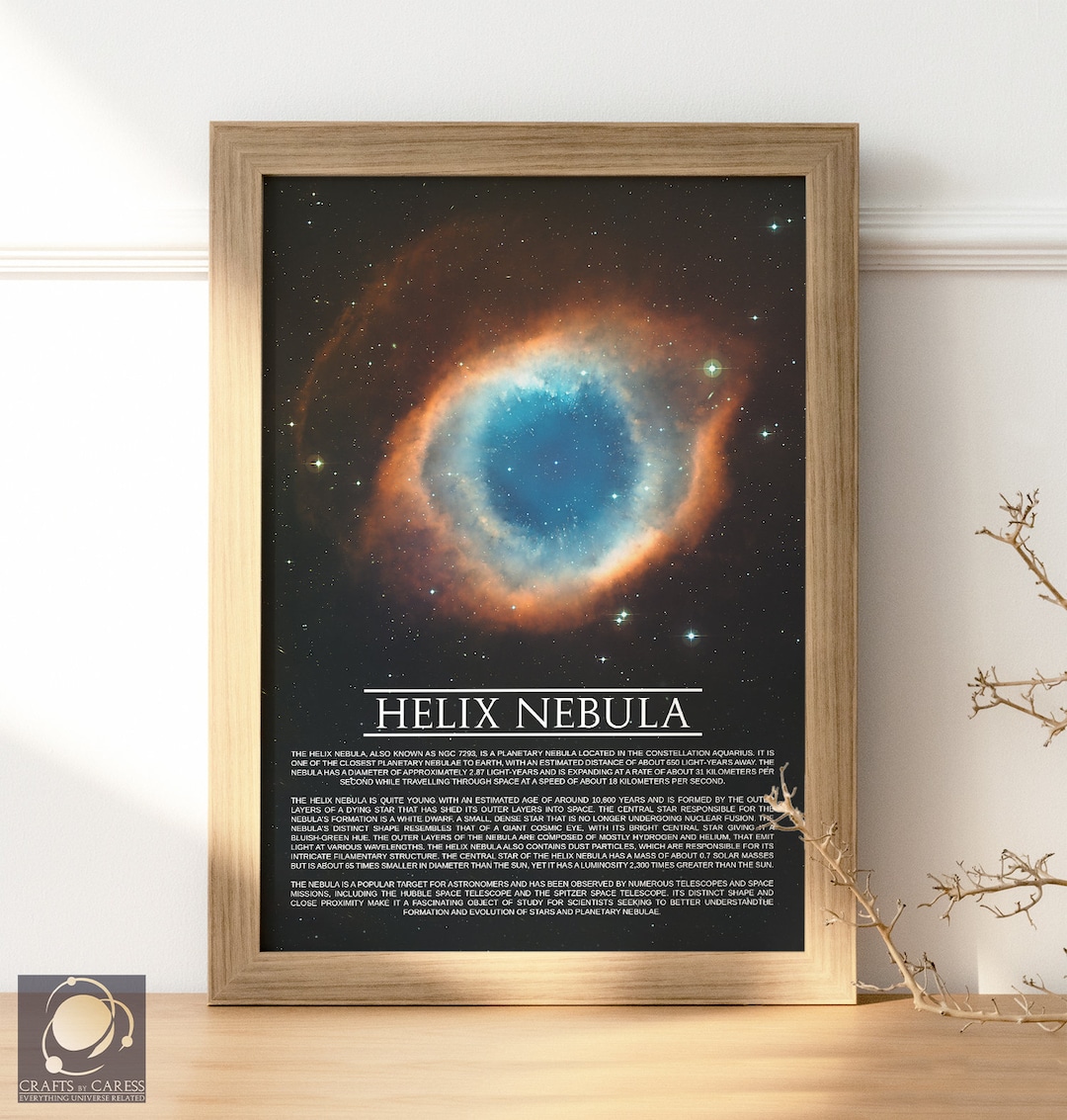 HELIX NEBULA Poster, Celestial Wall Decor, Educational Space Poster ...