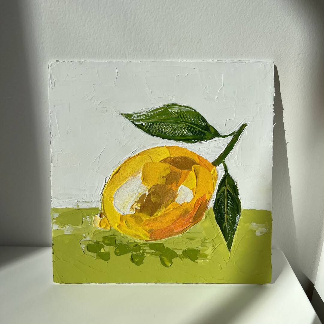 Textured Citrus Wall Art, 3d Fruit Wall Art, Kitchen Lemon Wall Art ...