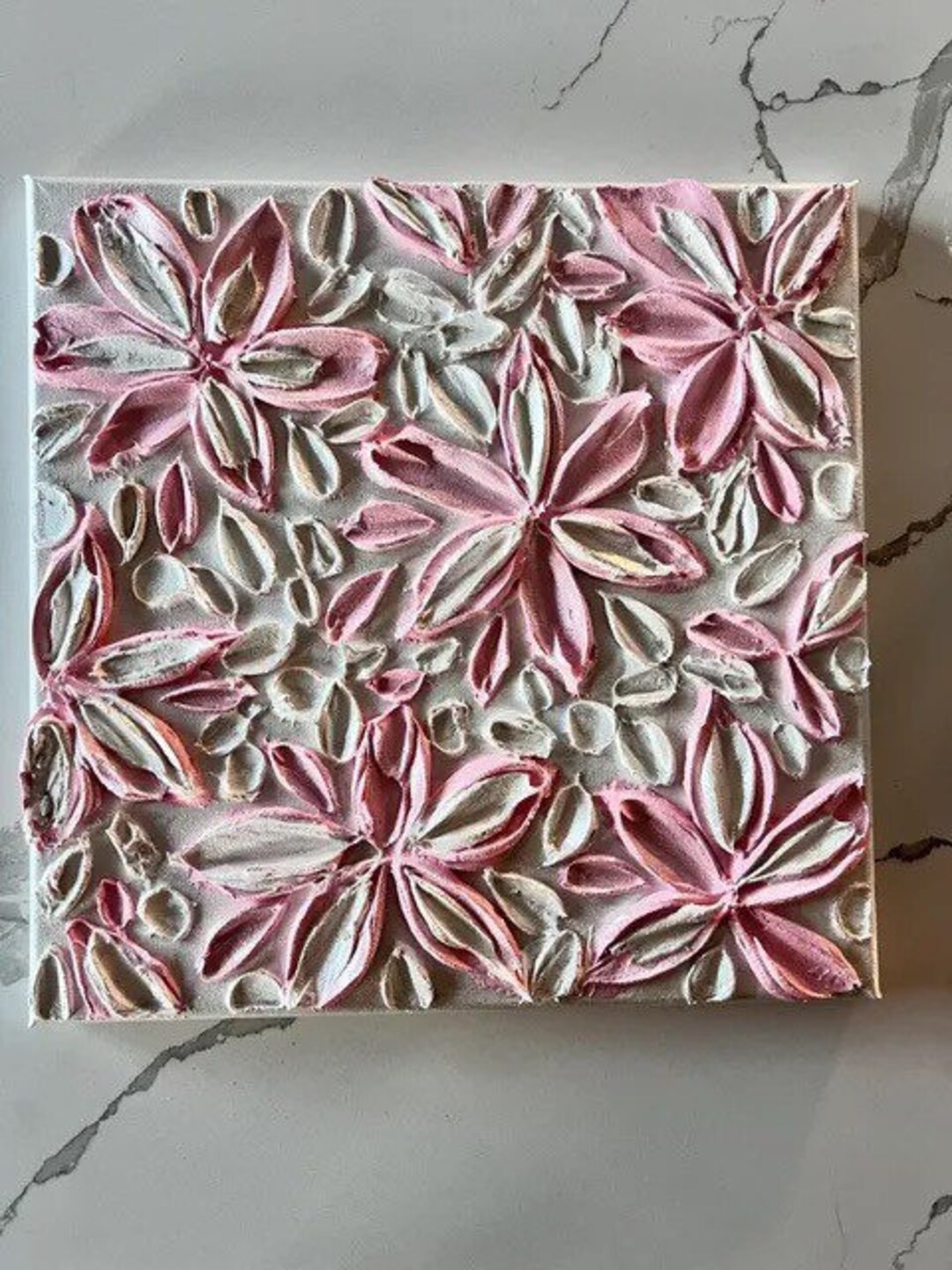 Pink Flower Petals Texture Art I Texture Painting I Wall ART I Wall ...