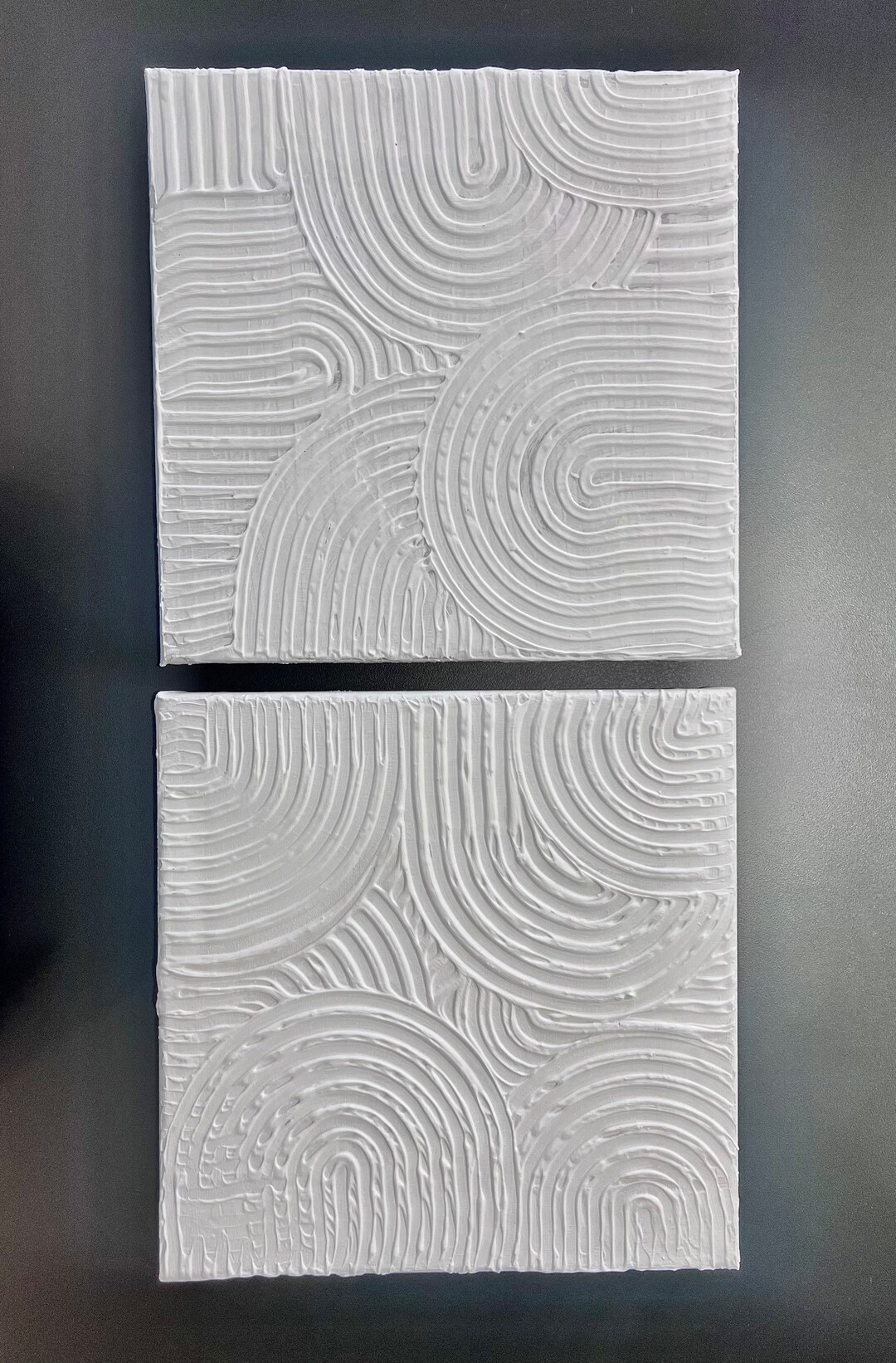 Sold White Texture Duo I Texture Painting I Wall ART I Wall Decor I ...