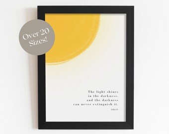 The Light Shines in the Darkness Poster/canvas Print/wall Art - Etsy