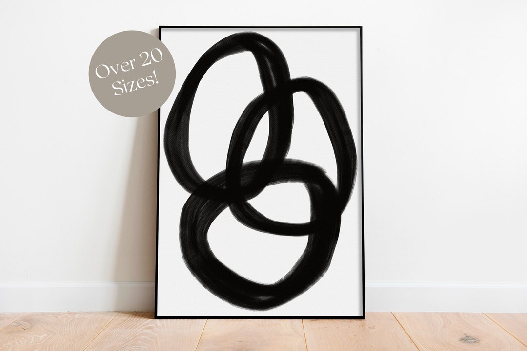 Minimalist Trinity Abstract Art: Christian Monochrome Print (digital ...