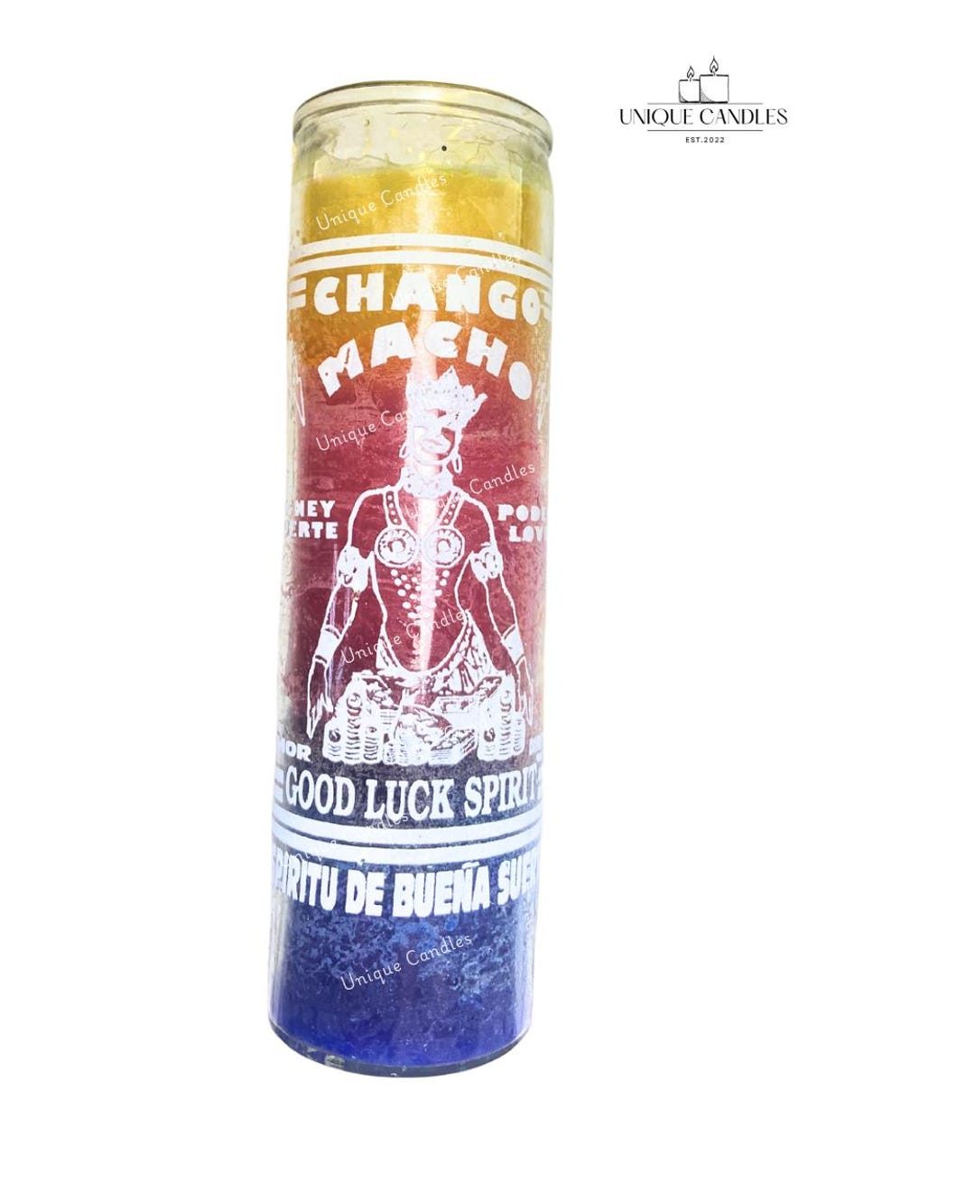 Chango Macho Candle Spirit of Good Luck, Money, Love /vela Chango Macho ...