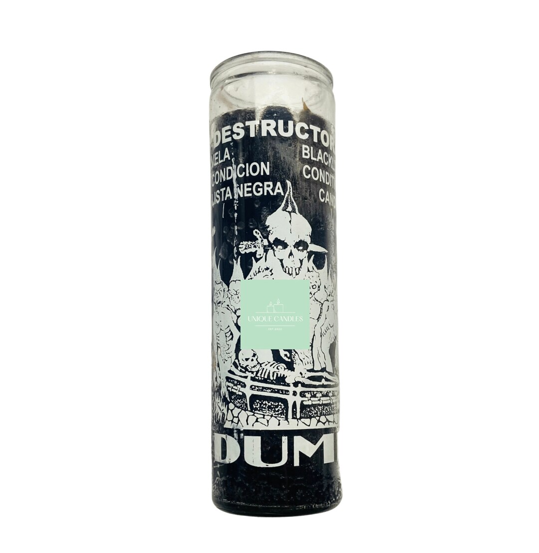 Destruction Dume Black Candle/vela Destructora Dume Negra - Etsy