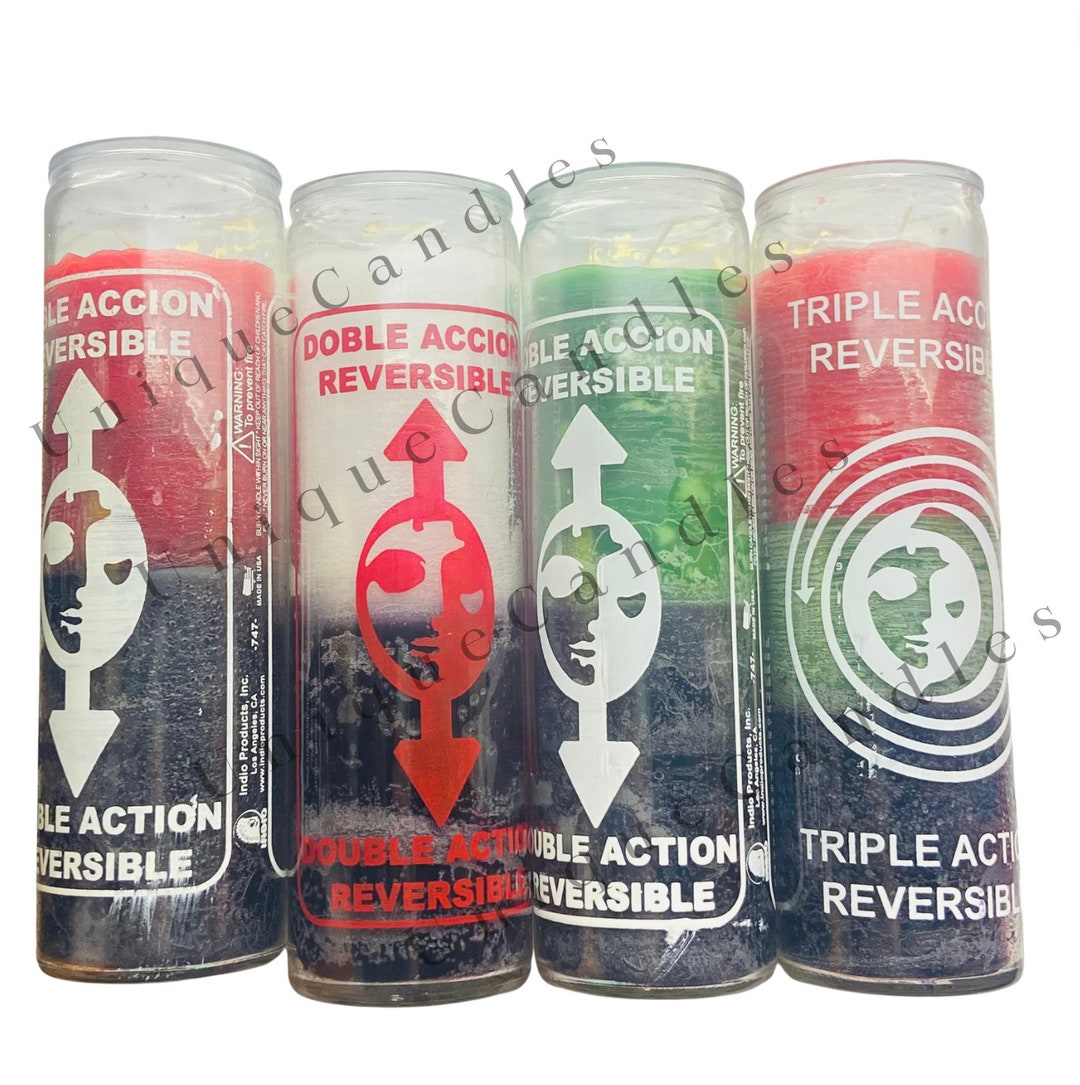 Reversible Glass Candles, Reversible Cleansing Candle, Velas De Vidrio ...