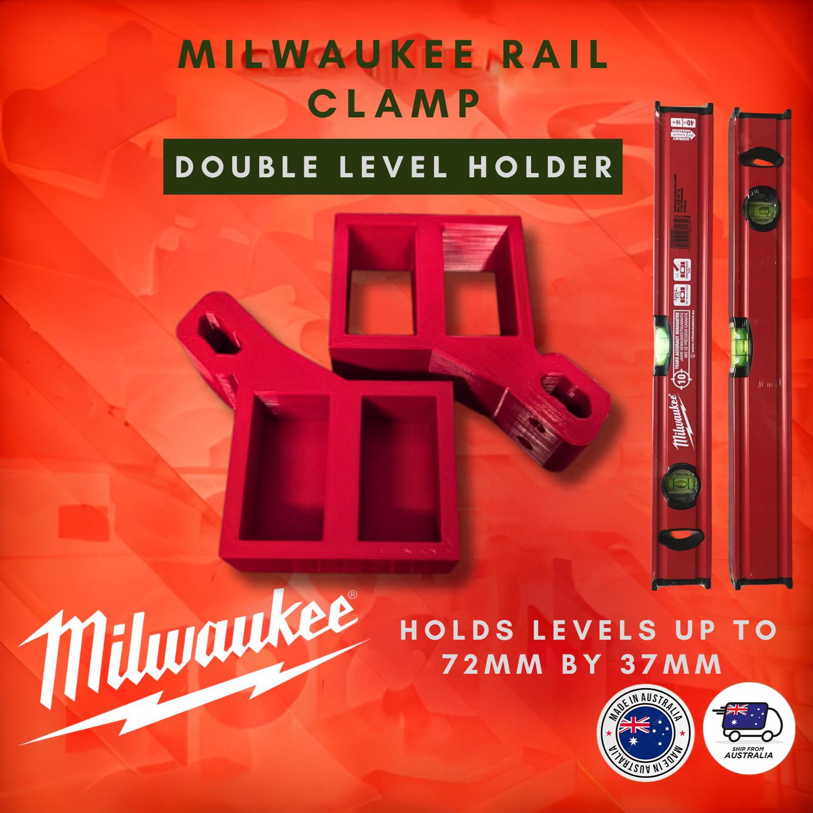 Rail Clamp Level Holder for Milwaukee Packout Choose Large or Small ...