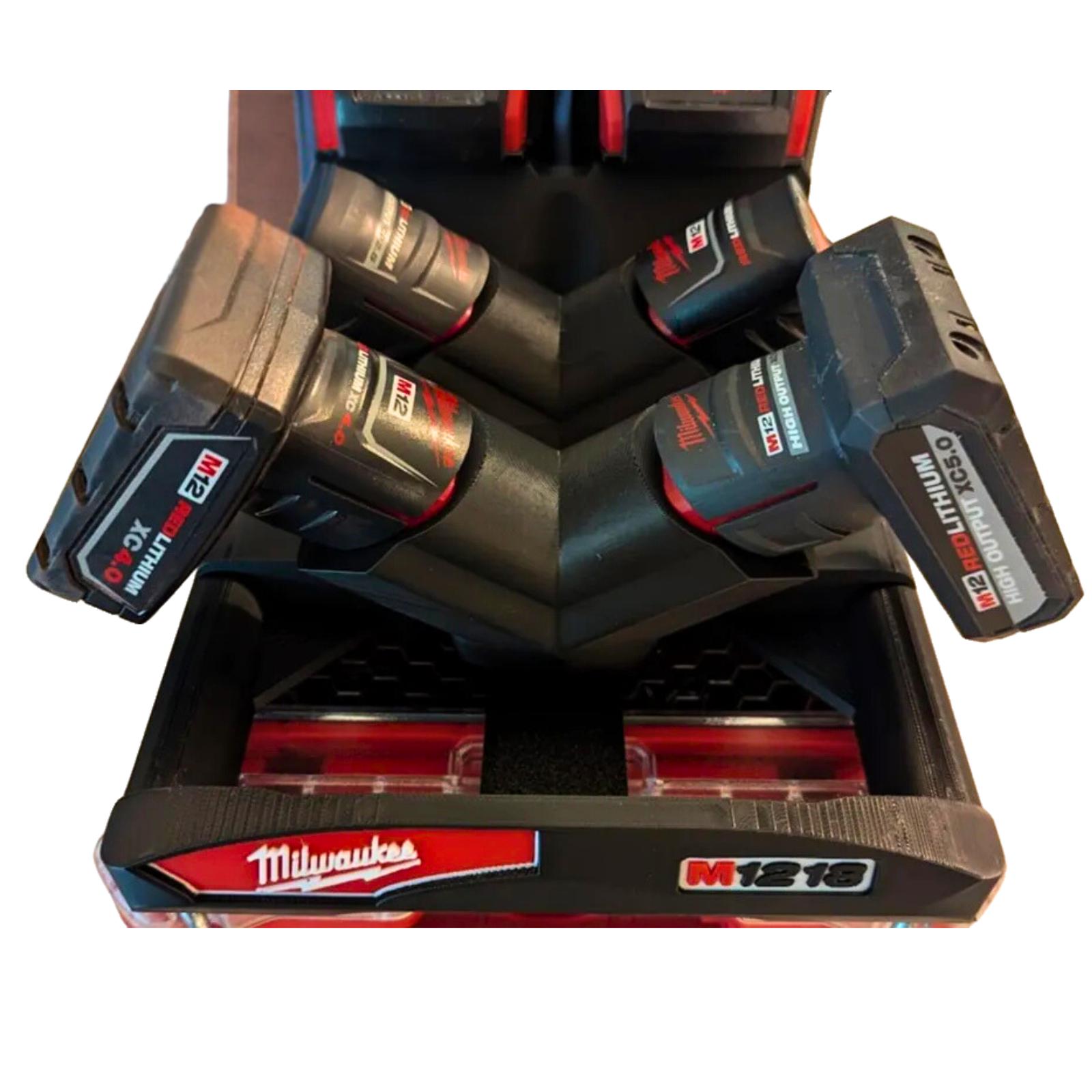 M12/M18 Milwaukee Packout Battery Caddy – the Ultimate Battery Holder ...