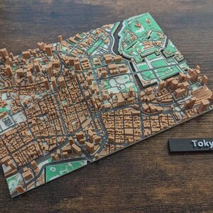 Tokyo Japan 3D Miniature Map - Multi-coloured City Art & Gift - Etsy