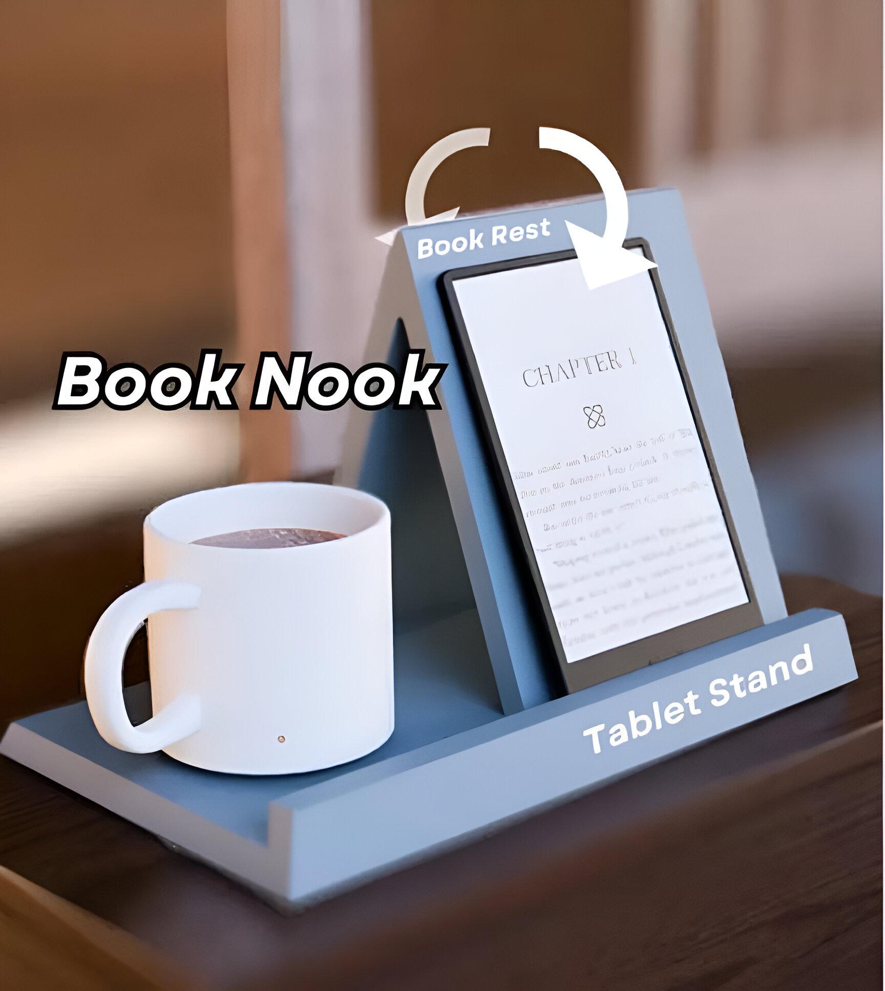 3D Printed Book Nook: Tablet Stand & Coaster - Bedside Reading Rest - Etsy