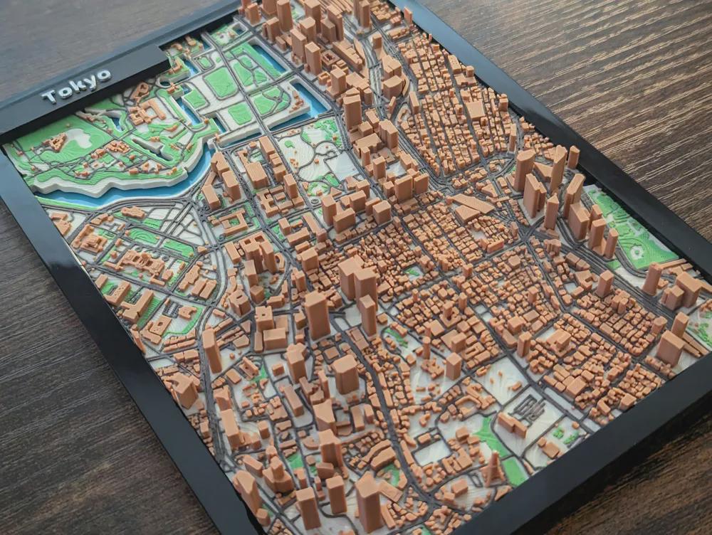 Tokyo Japan 3D Miniature Map - Multi-coloured City Art & Gift - Etsy