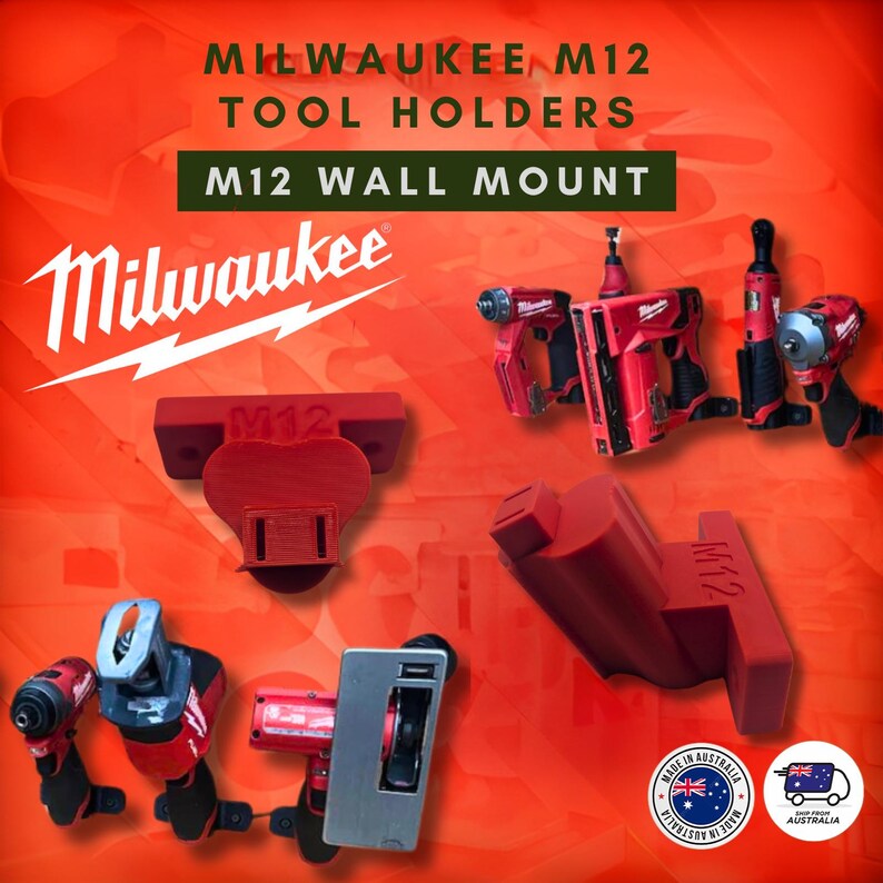 Milwaukee M12 Tool Holders - Wall Mounted Storage for Your M12 Tools - Etsy