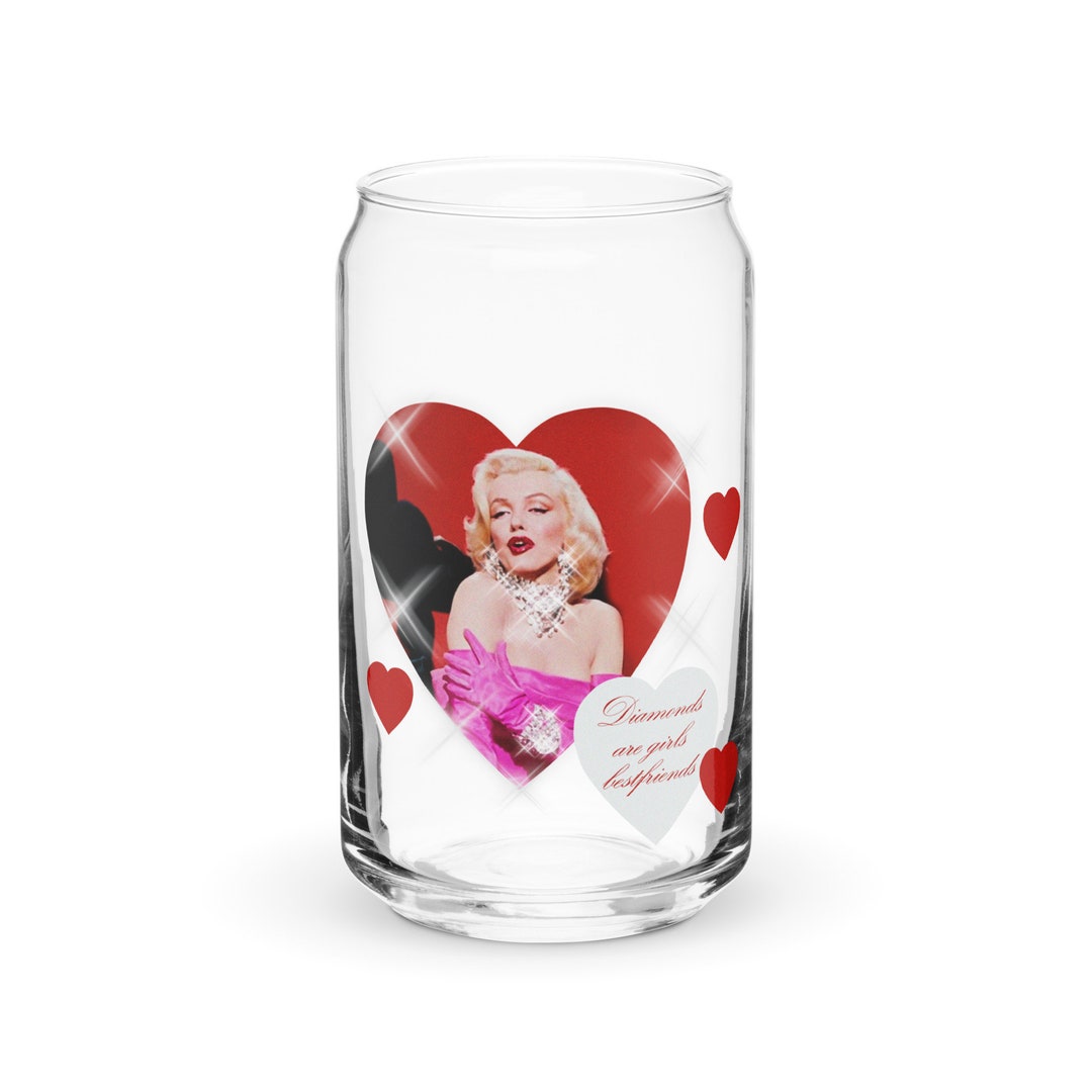 Marylin Monroe Can-shaped Glass Fancy Girly Cup 50s Iconic - Etsy