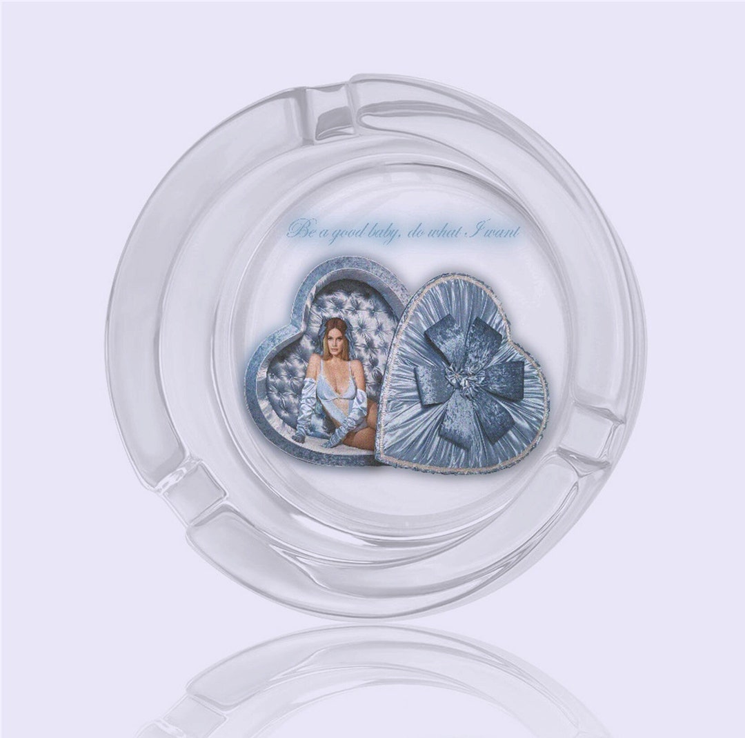 Lana Del Rey Skims Cigarrete Glass Ashtray Blue Heart Box Valentine's ...