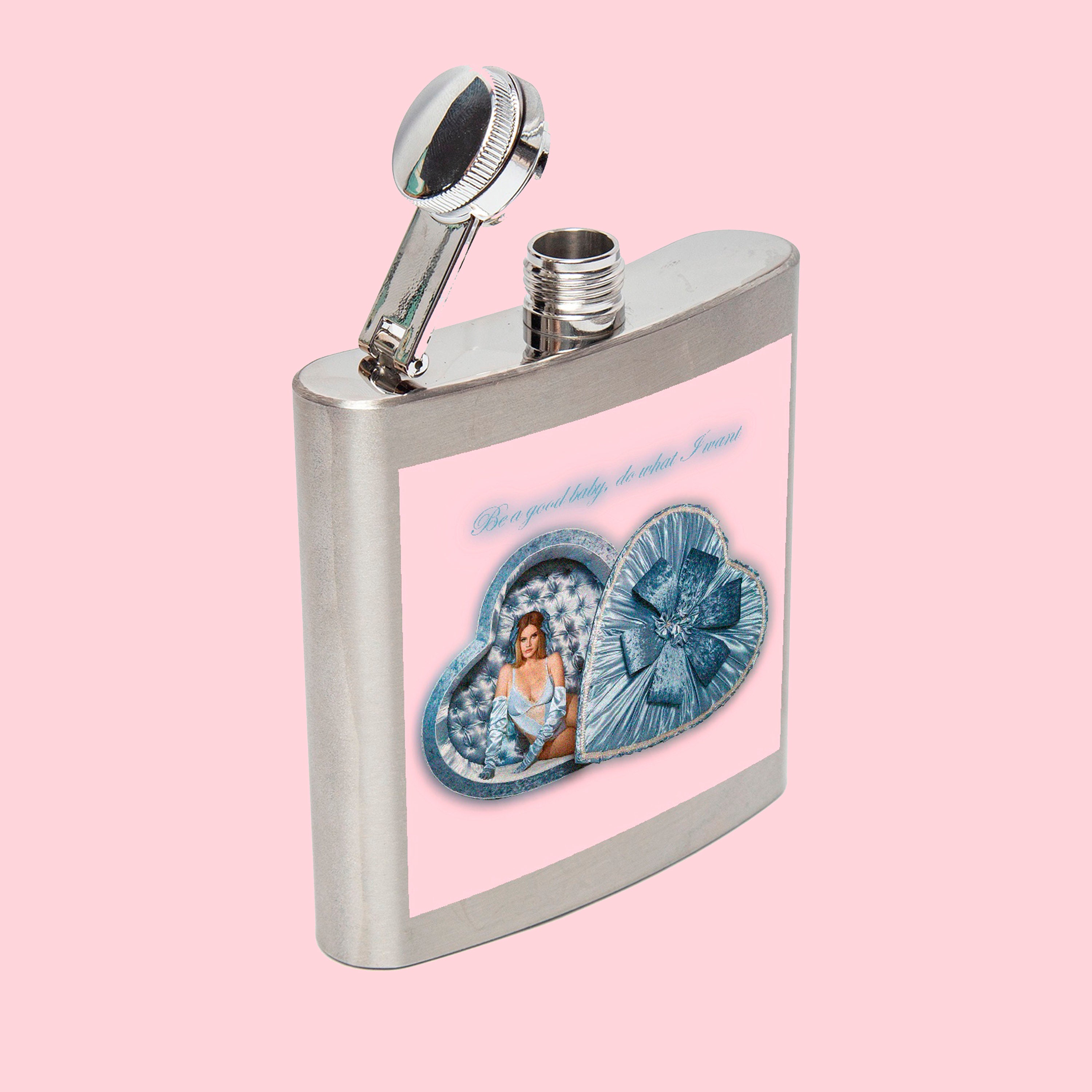 Lana Del Rey Skims 6oz Stainless Steel Hip Flask Coquette Aesthetic ...